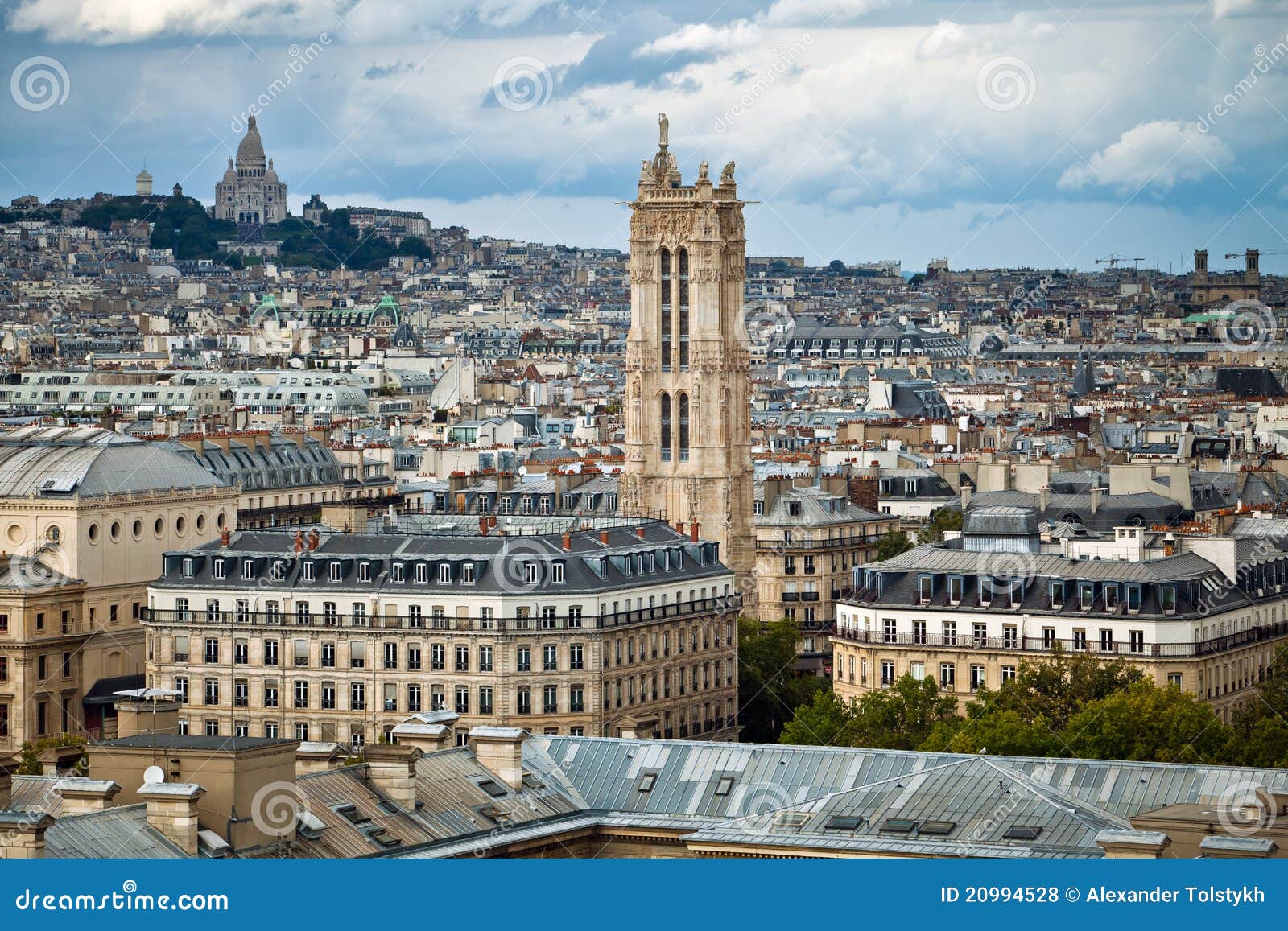 Landschap van Parijs stock foto. Image of frans, christen - 20994528