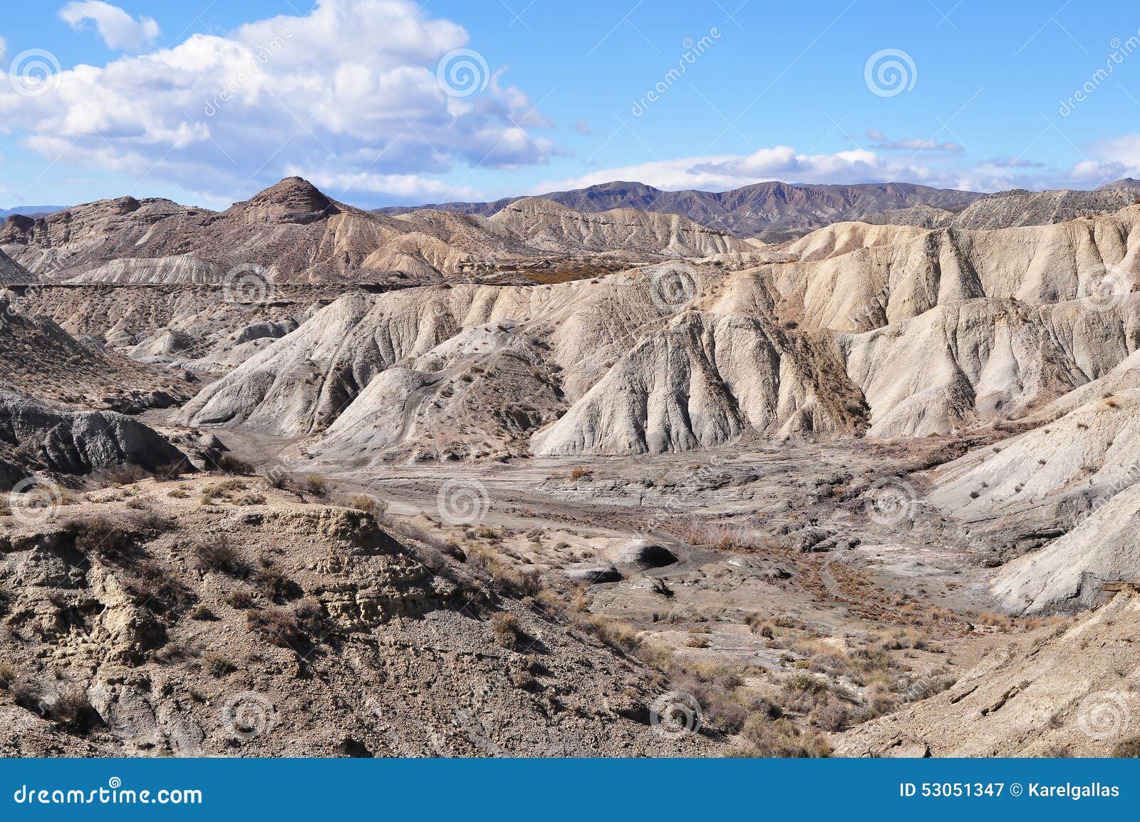Landschap Van Tabernas Woestijn Stock Afbeelding - Image of landschap ...