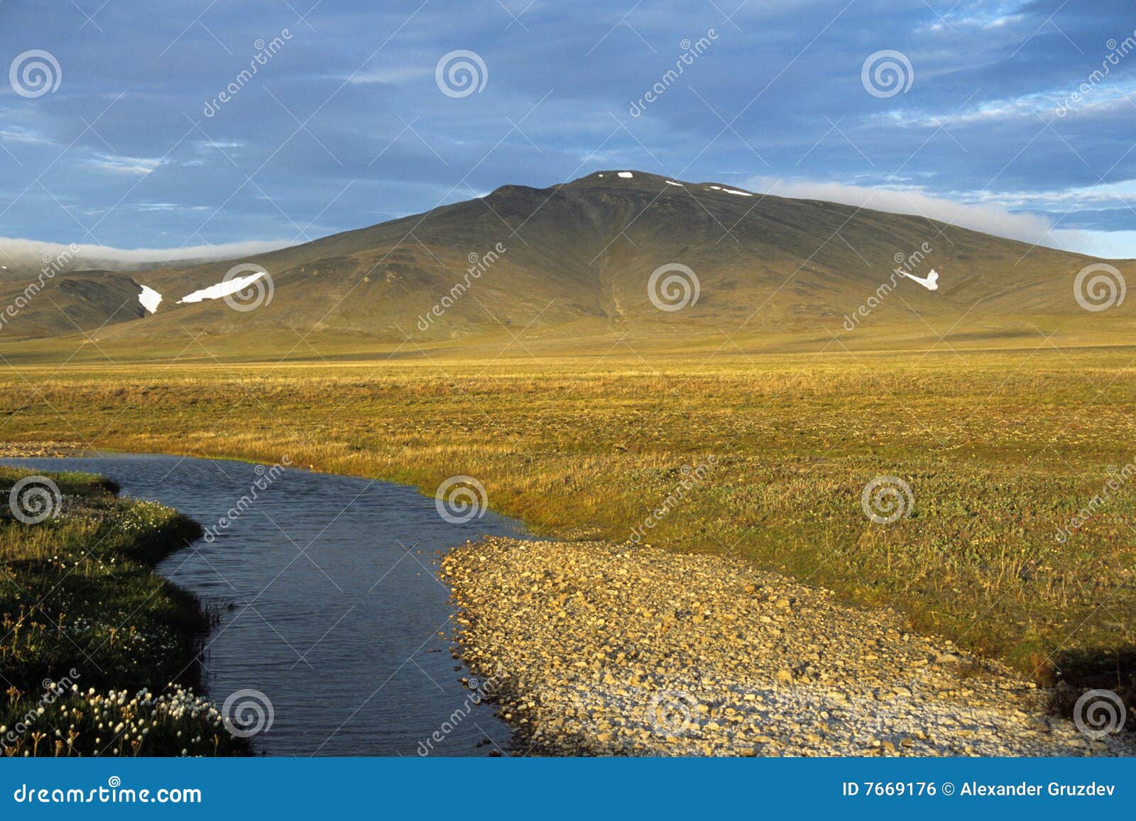 Landschap van toendra stock foto. Image of bergen, eiland - 7669176
