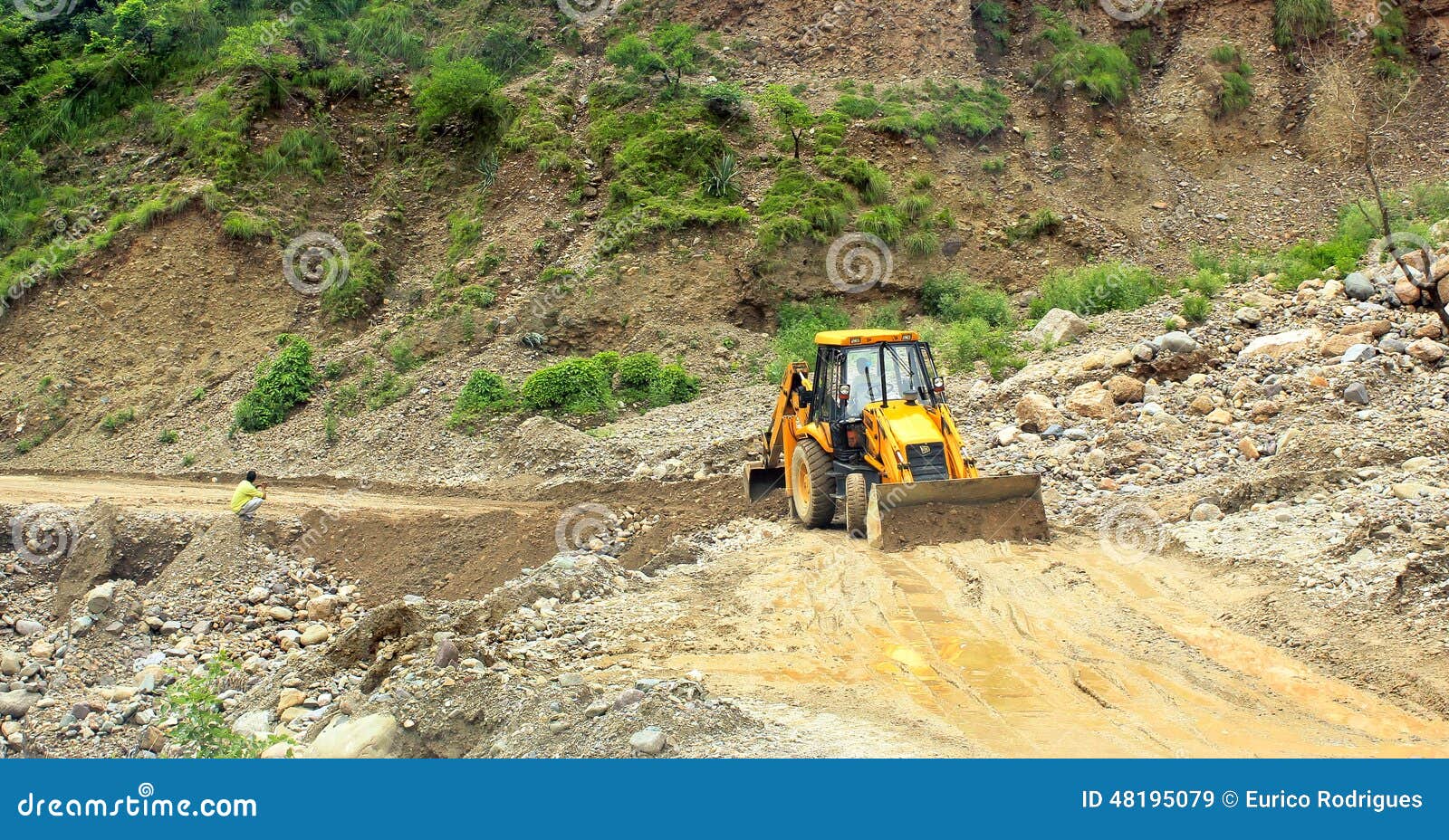 Landslide - Clearing up editorial stock image. Image of force - 48195079