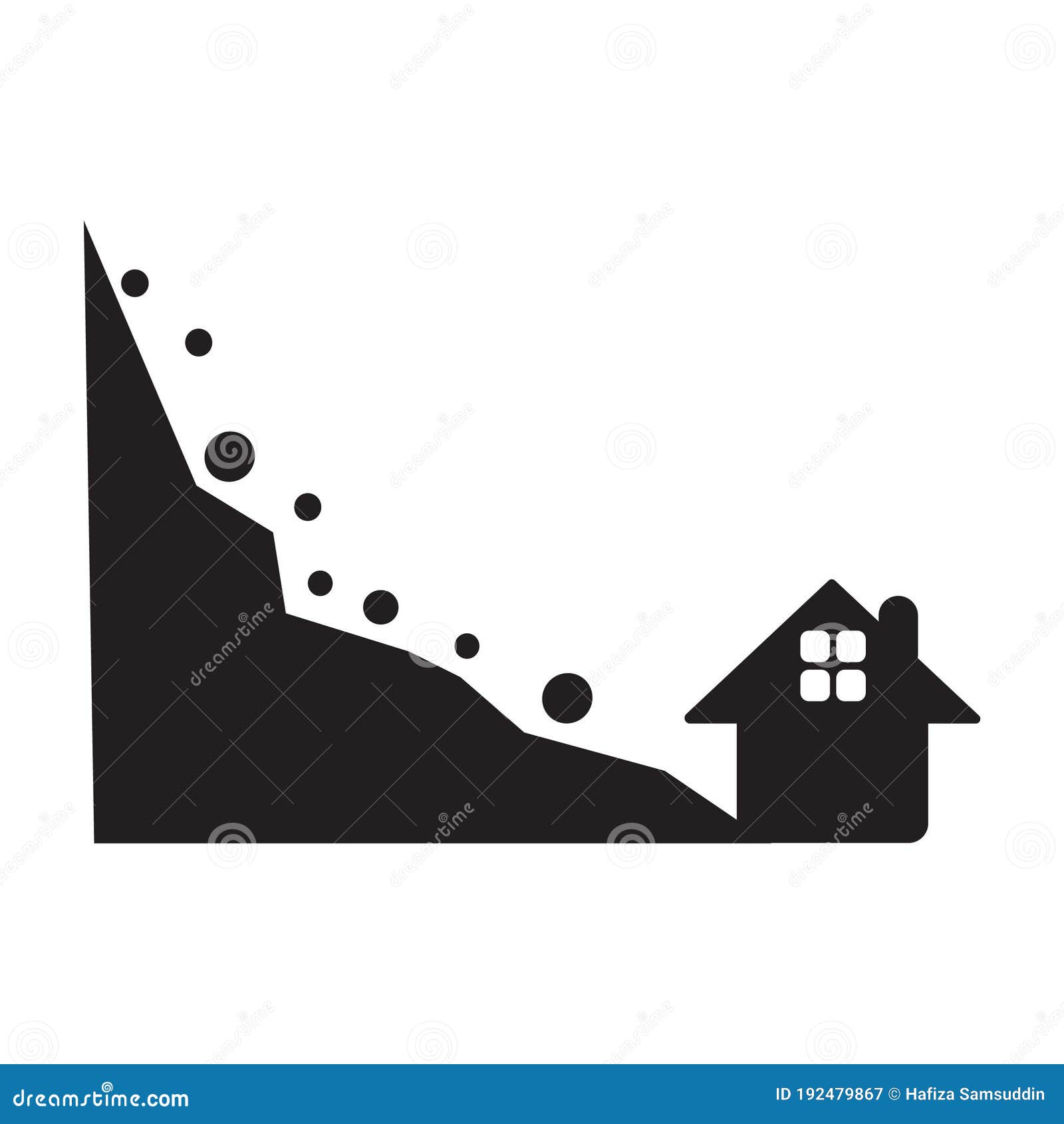 Landslide Concept. Vector Illustration Decorative Design Stock Vector ...