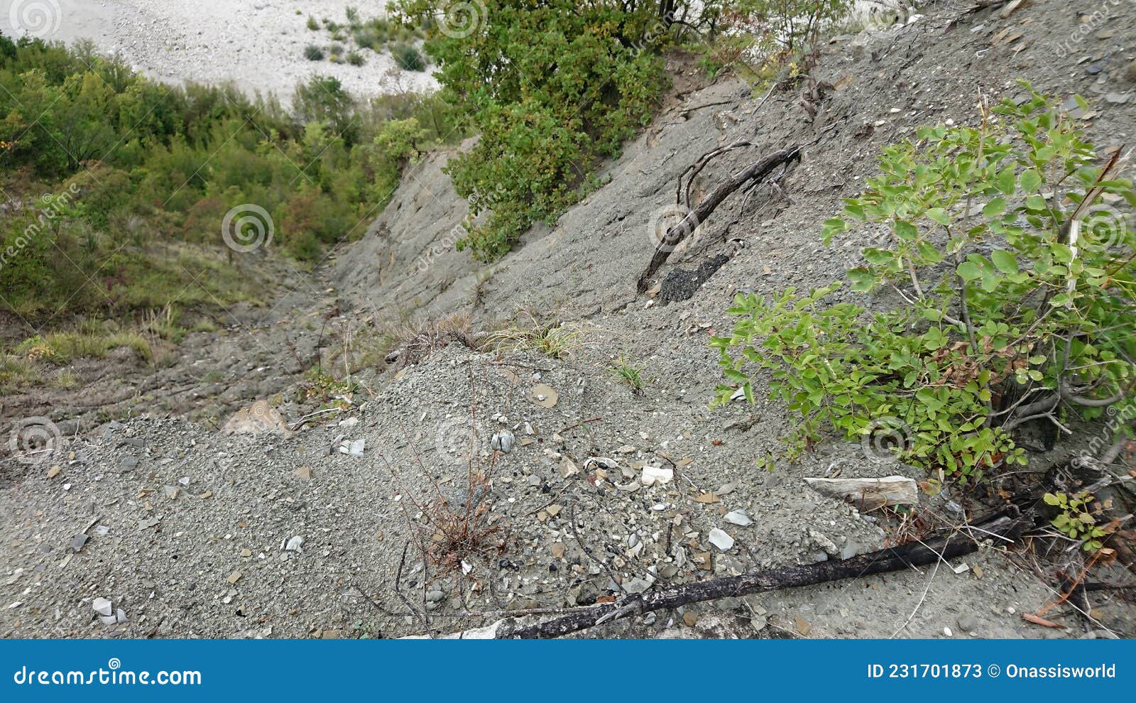 Landslide. Falling Debris stock image. Image of earth - 231701873