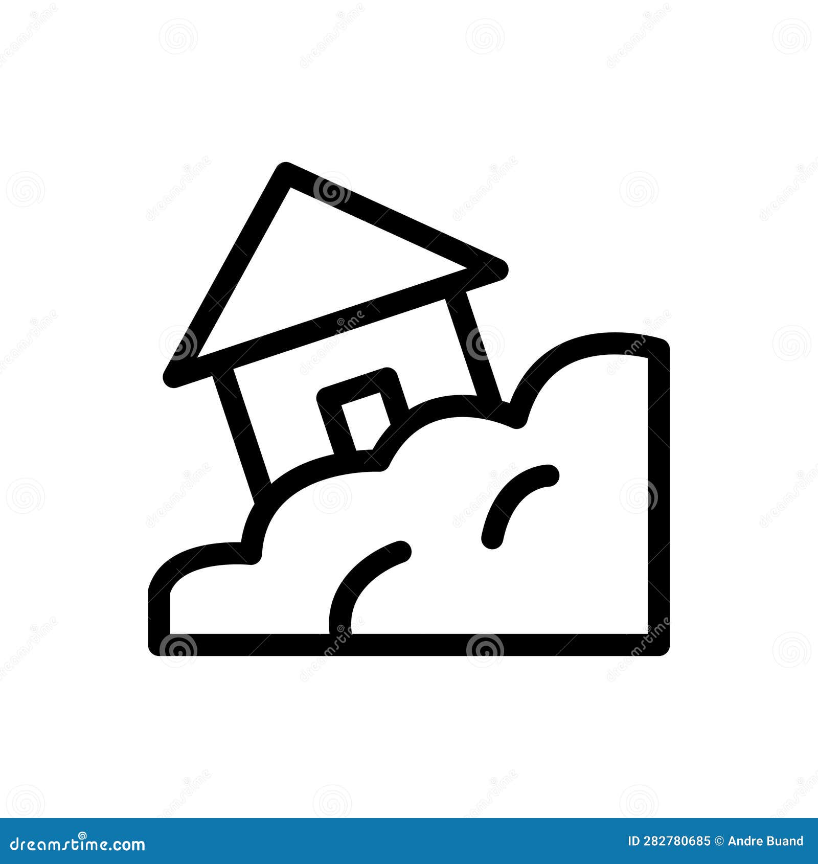 Landslide Icon Illustration Vector Graphic Stock Vector - Illustration ...