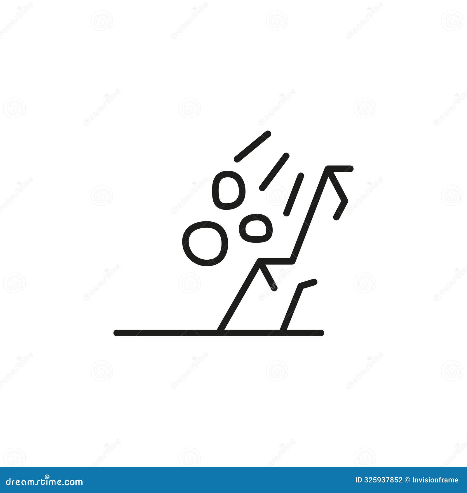 Landslide Icon Vector Isolated On White Background, Landslide Sign ...