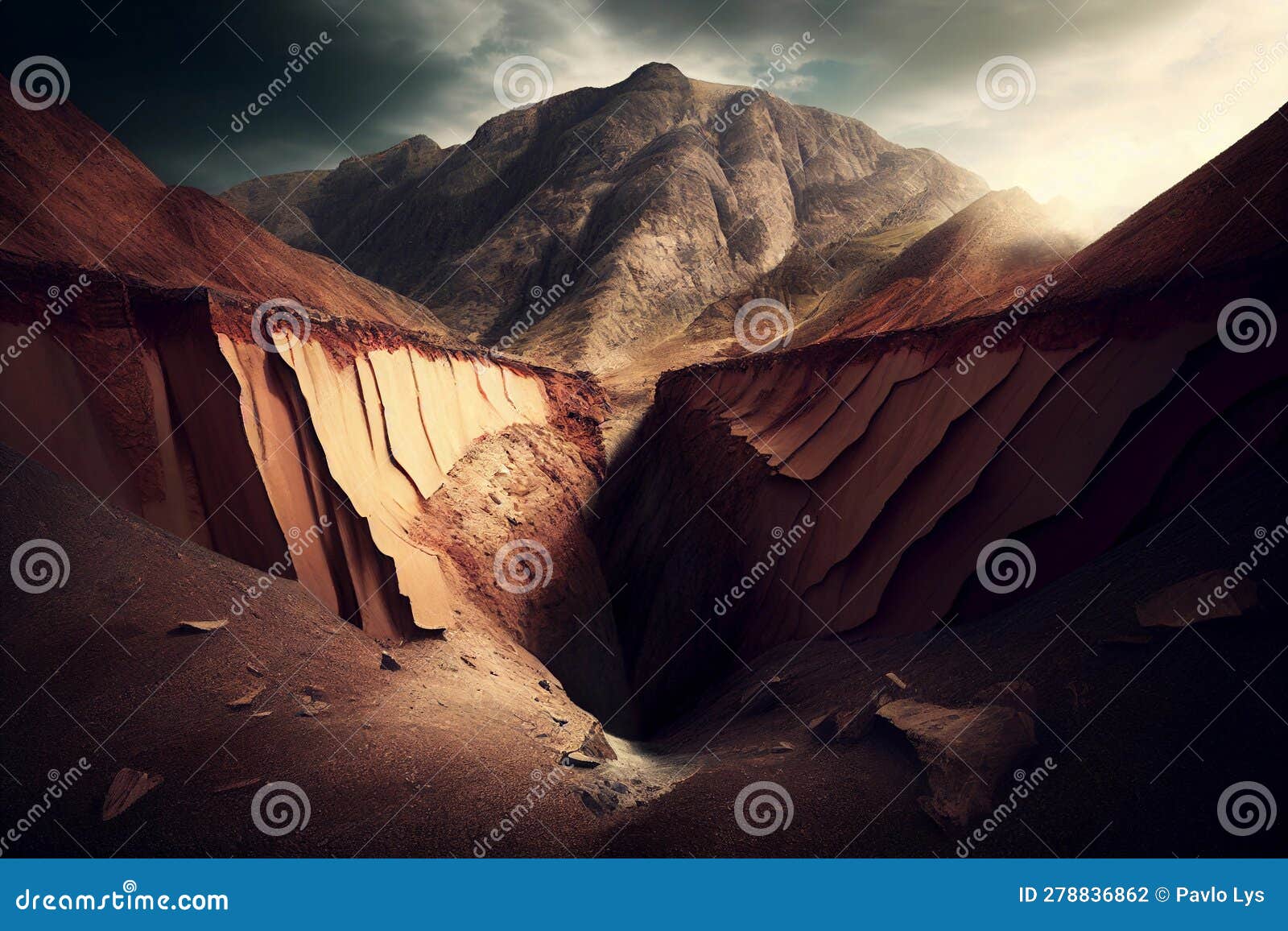 Landslide is a Natural Disaster. AI Generated Stock Photo - Image of ...