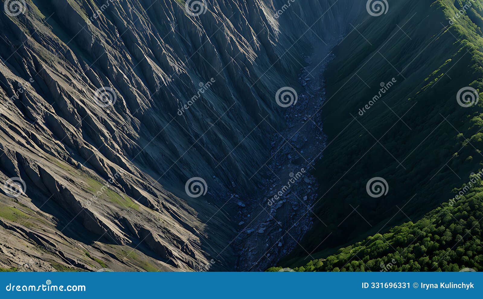 Landslide, a Pile of Rocks and Earth between Cliffs. Concept of ...