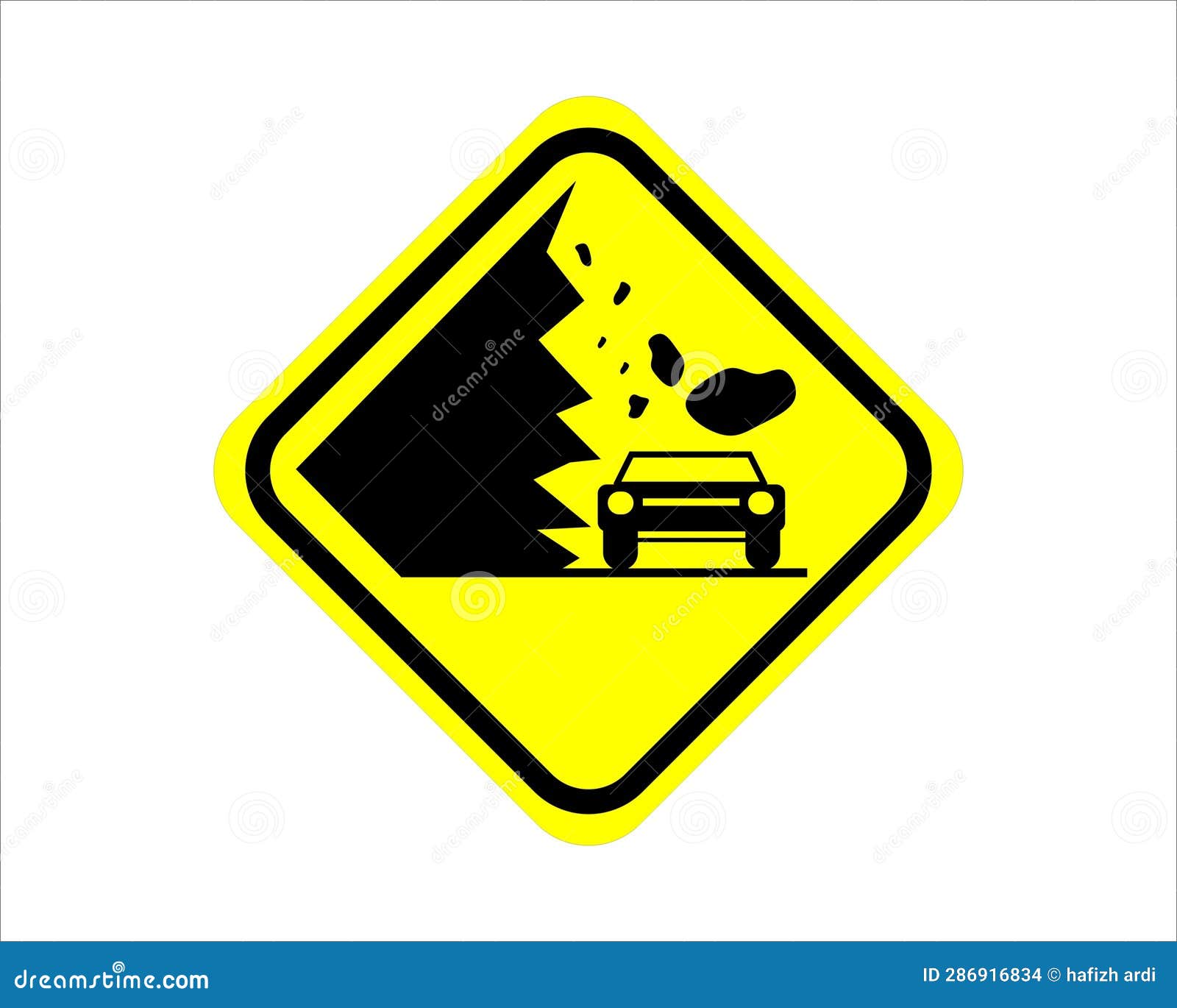 Landslide Prone Area sign stock illustration. Illustration of area ...