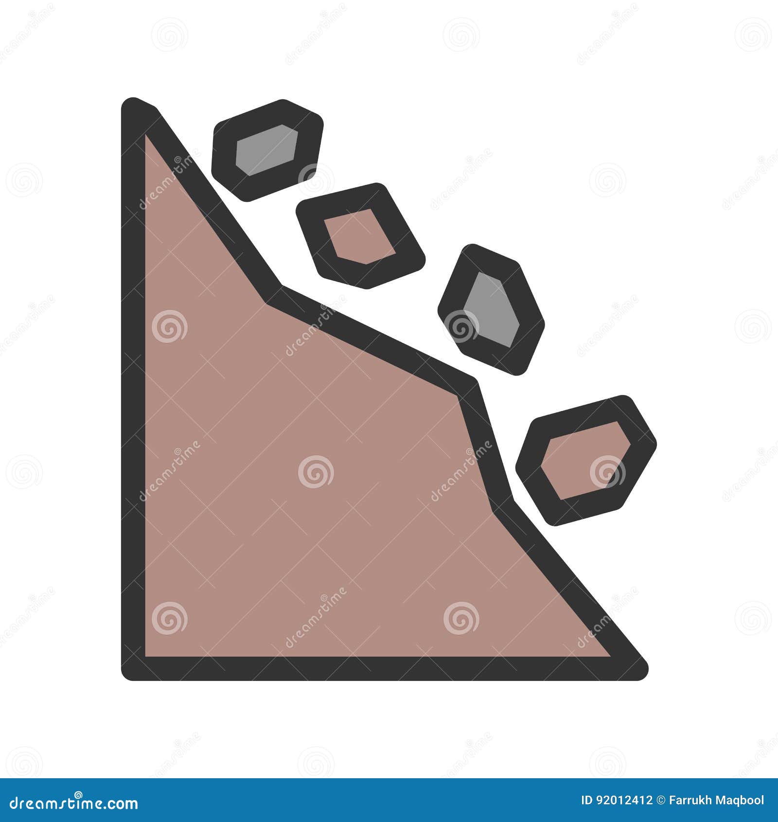 Landslide stock vector. Illustration of design, safety - 92012412