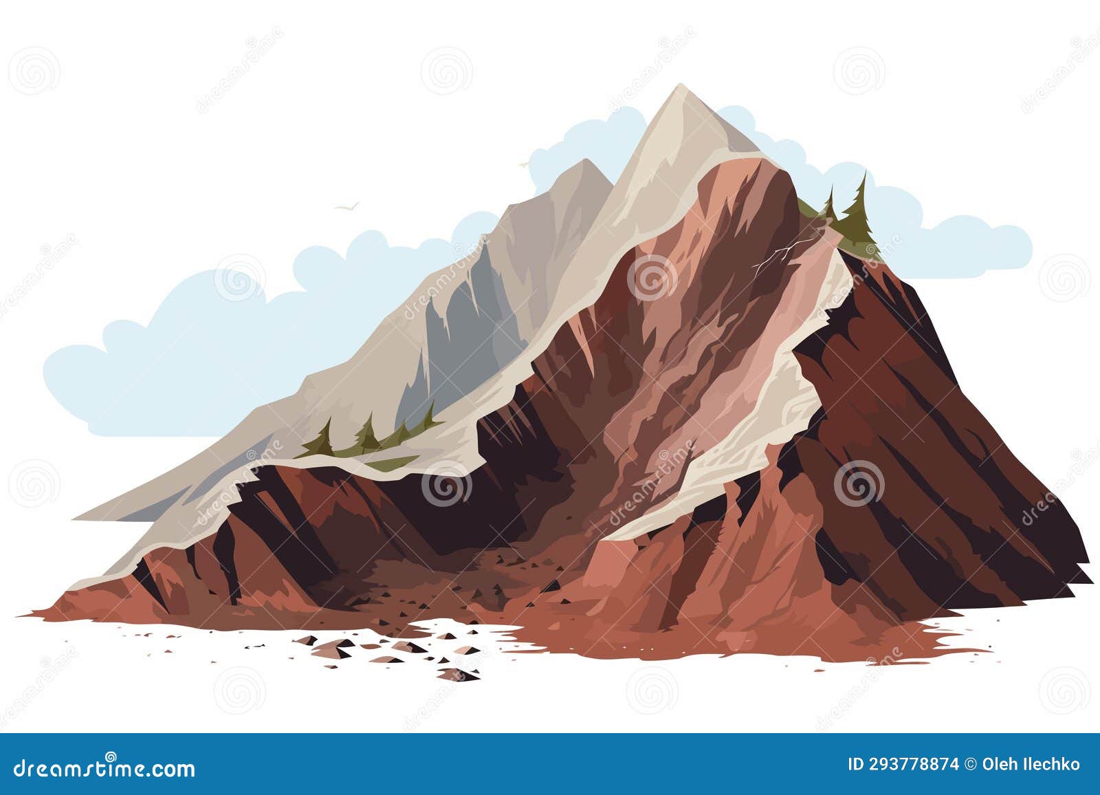 Landslide Vector Flat Minimalistic Isolated Illustration Stock Vector ...