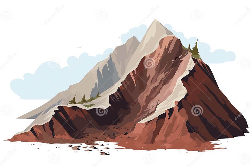 Landslide Vector Flat Minimalistic Isolated Illustration Stock Vector ...