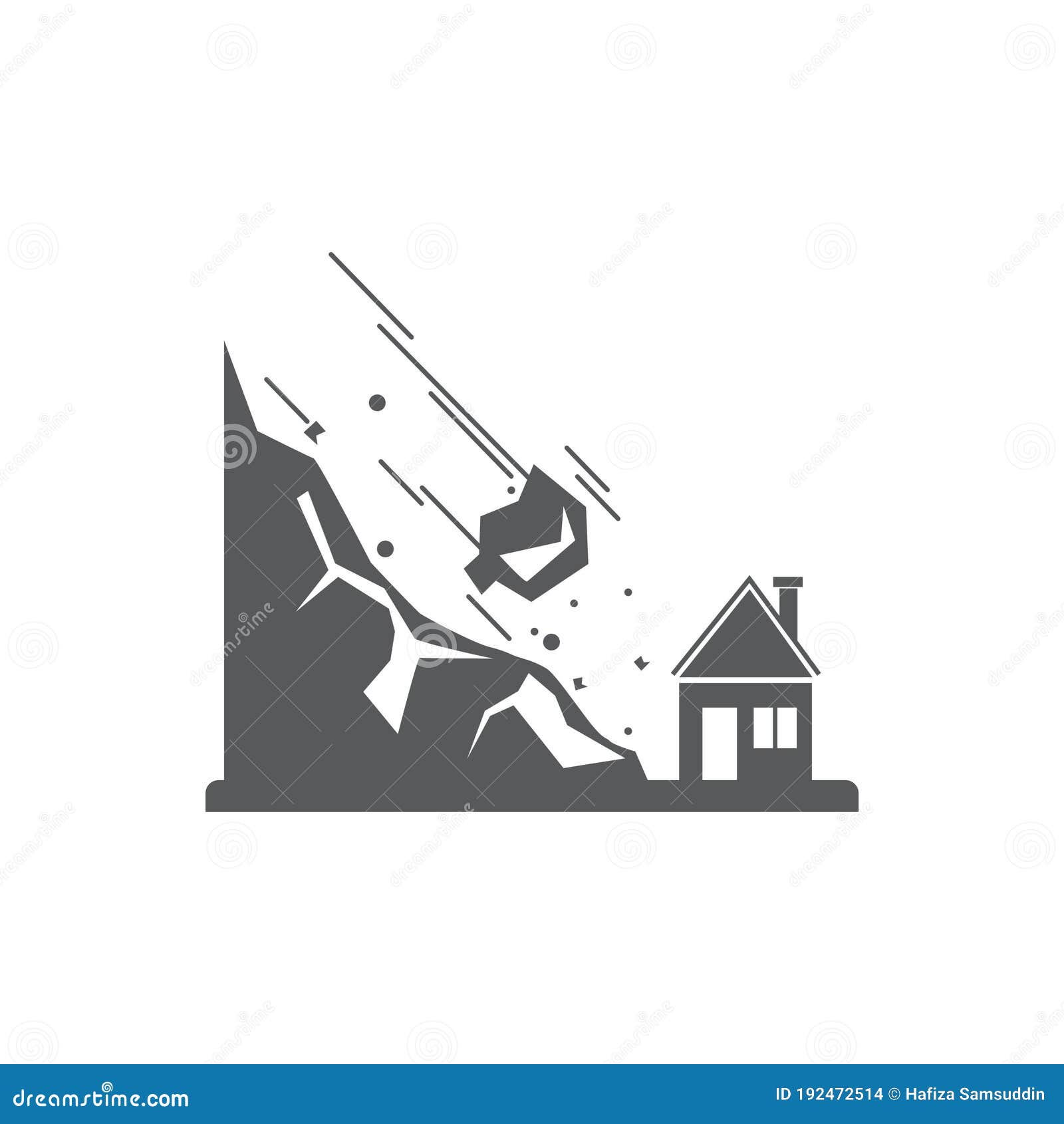 Landslide. Vector Illustration Decorative Design Stock Vector ...