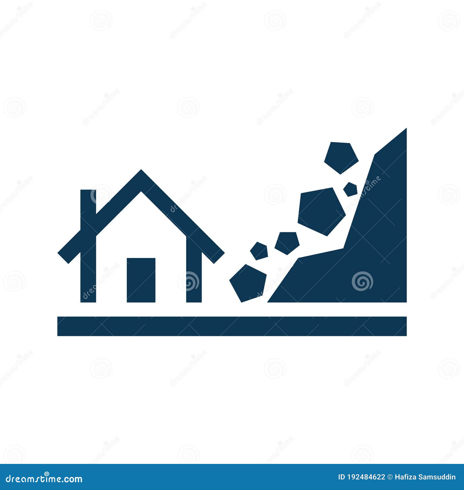 Landslide. Vector Illustration Decorative Design Stock Vector ...