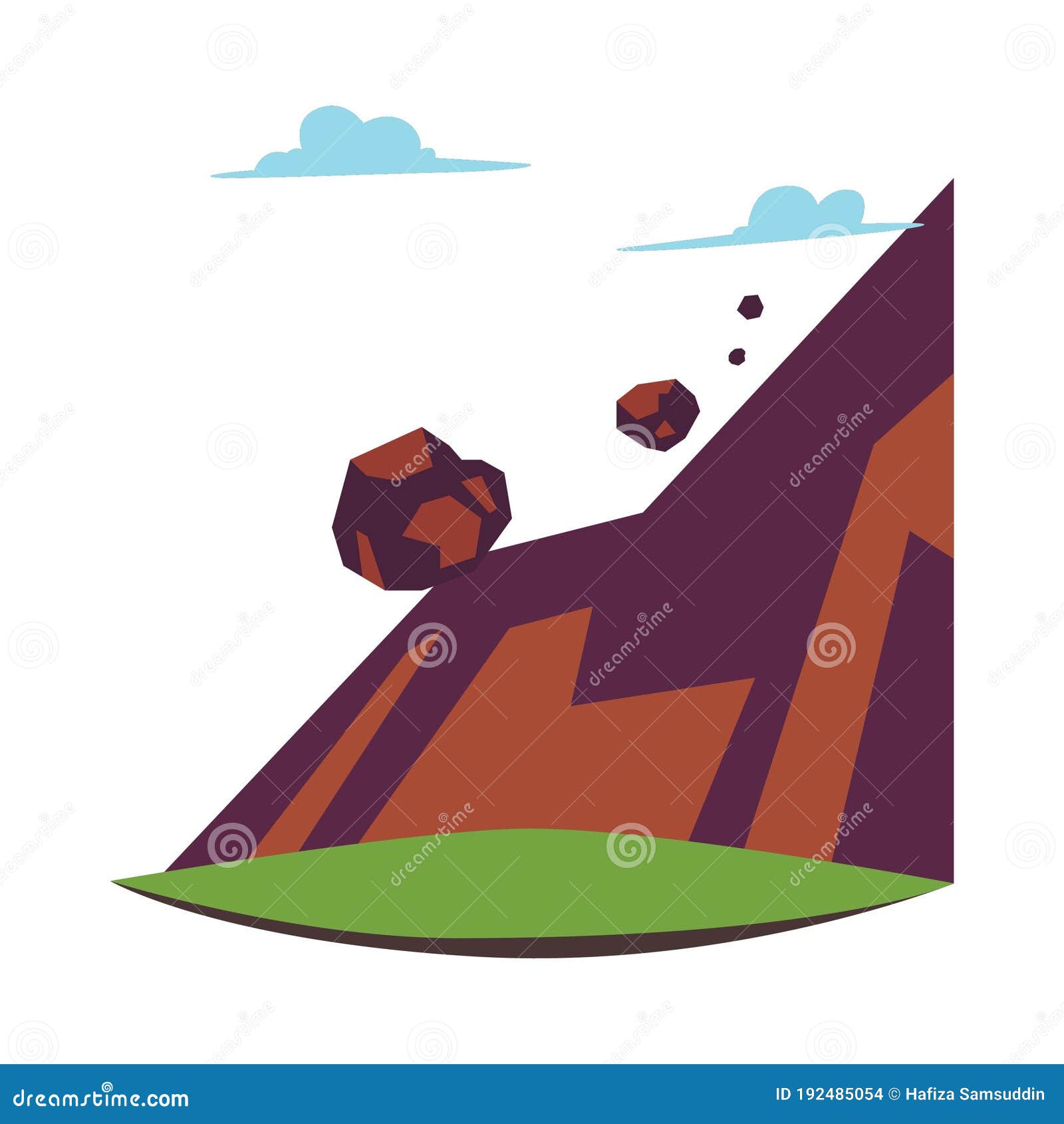 Landslide. Vector Illustration Decorative Design Stock Vector ...