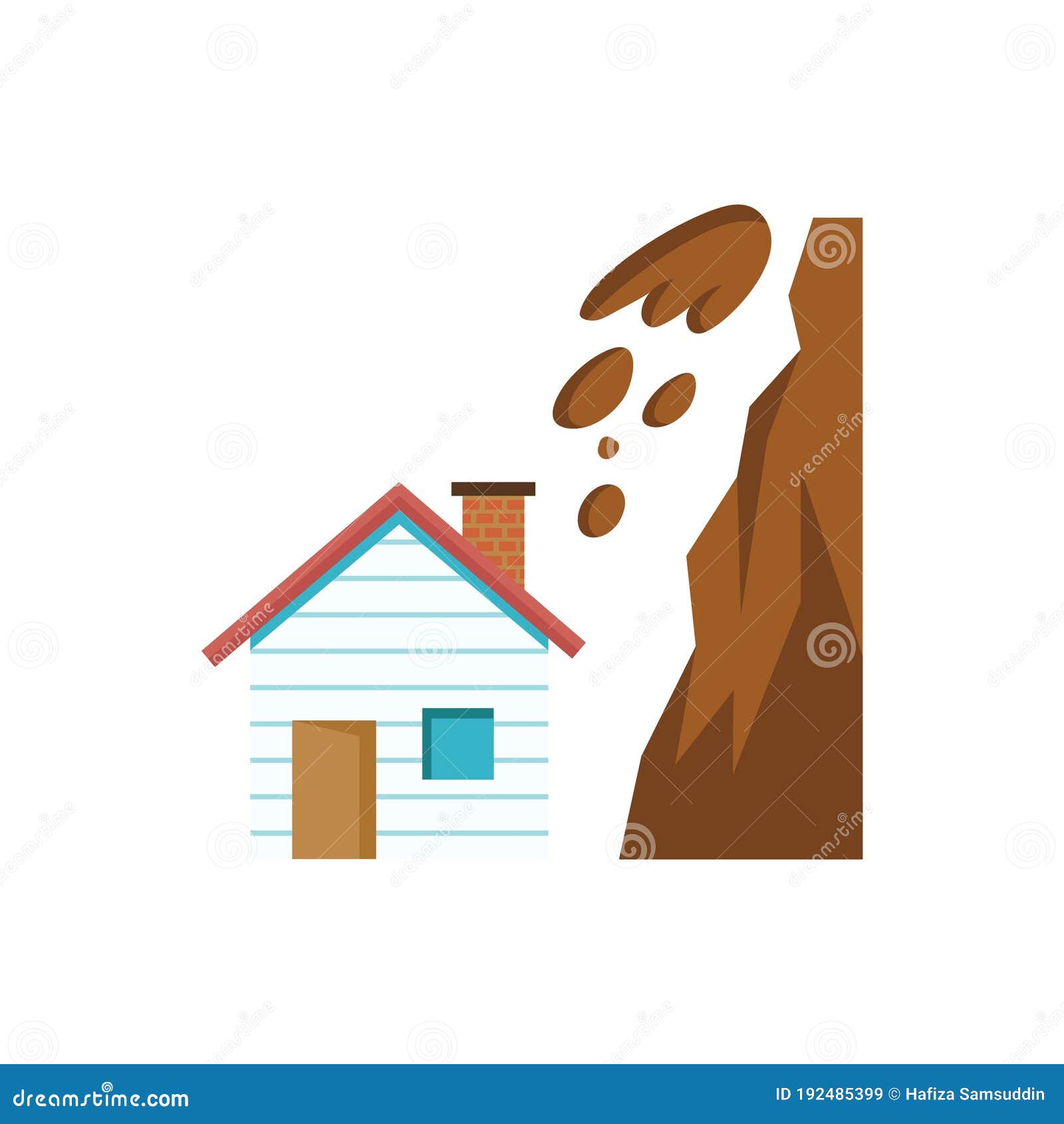 Landslide. Vector Illustration Decorative Design Stock Vector ...