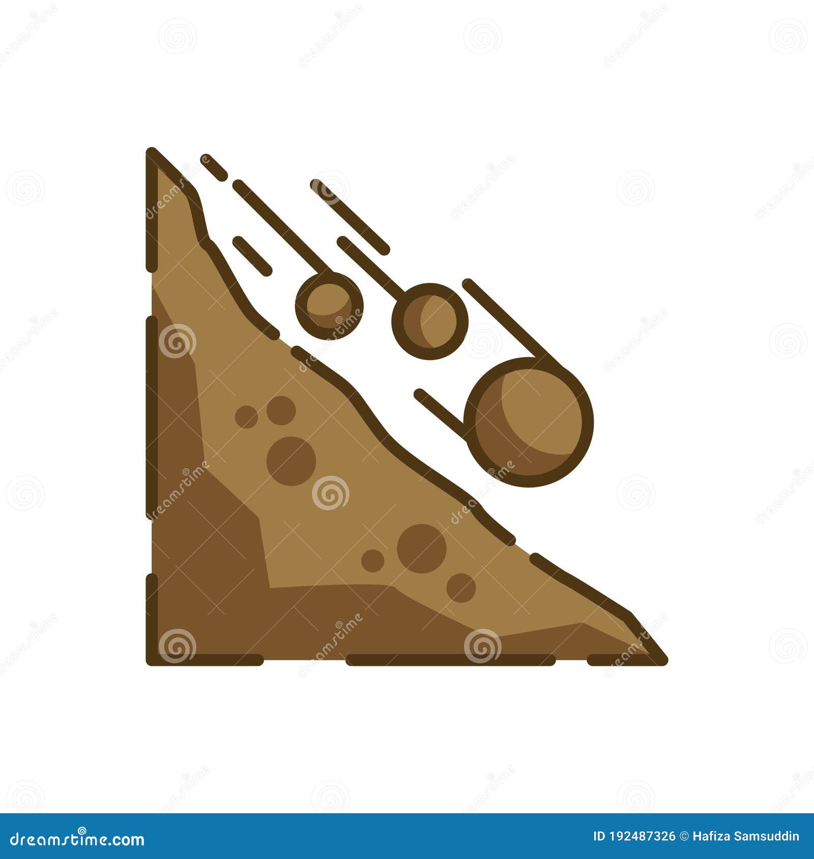 Landslide. Vector Illustration Decorative Design Stock Vector ...