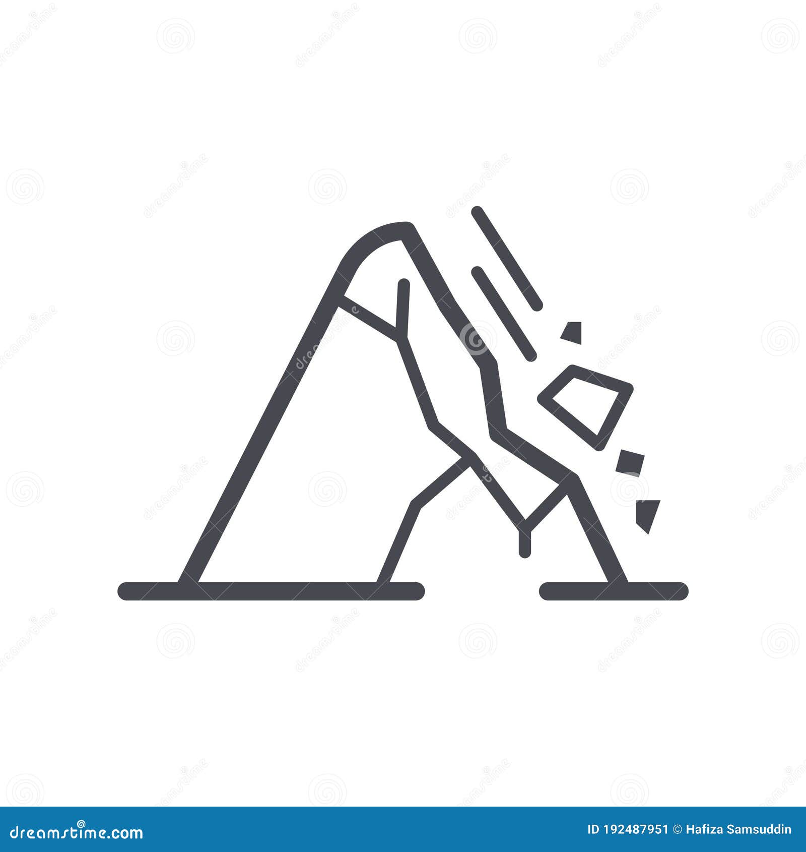 Landslide. Vector Illustration Decorative Design Stock Vector ...