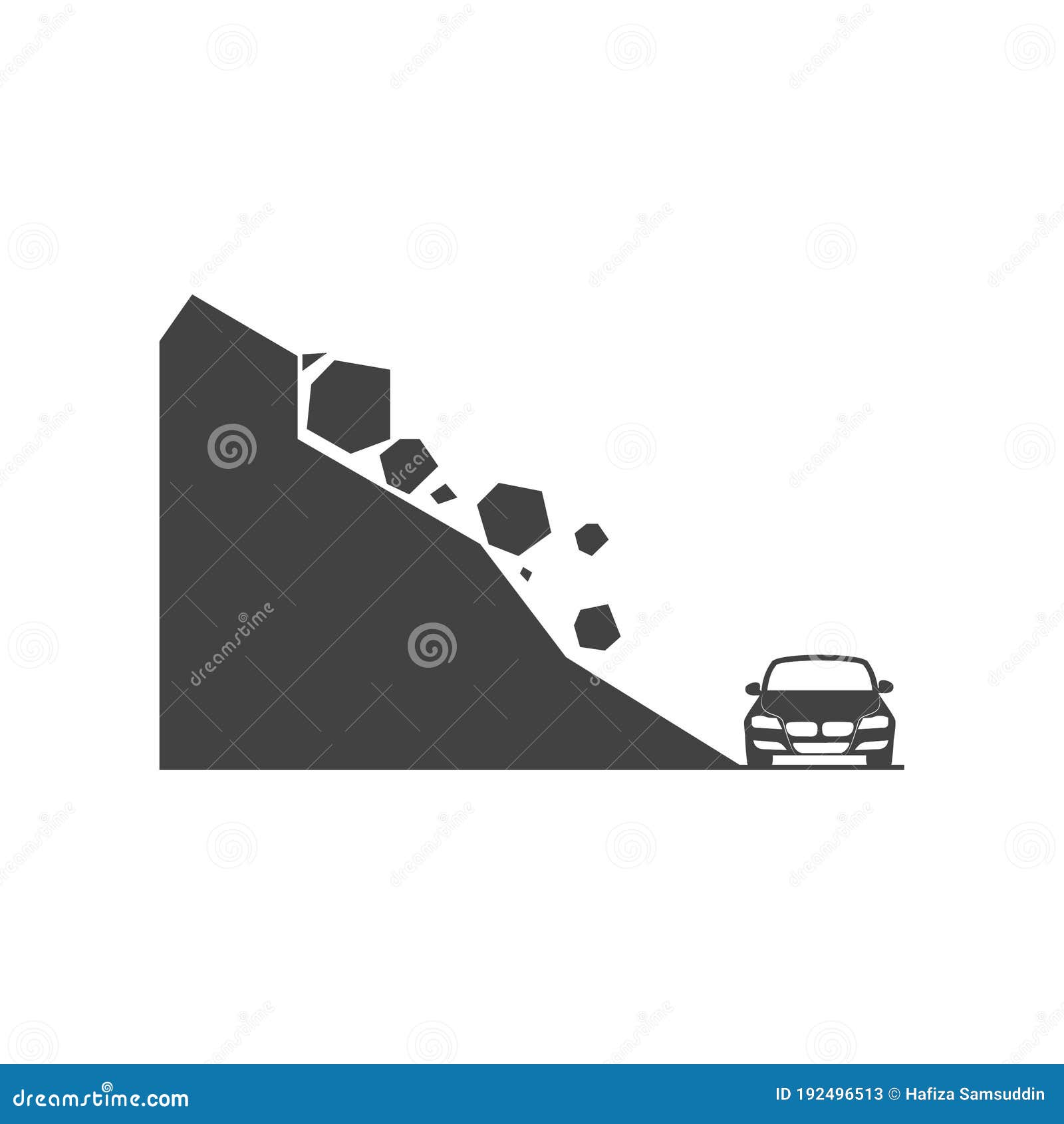 Landslide. Vector Illustration Decorative Design Stock Vector ...