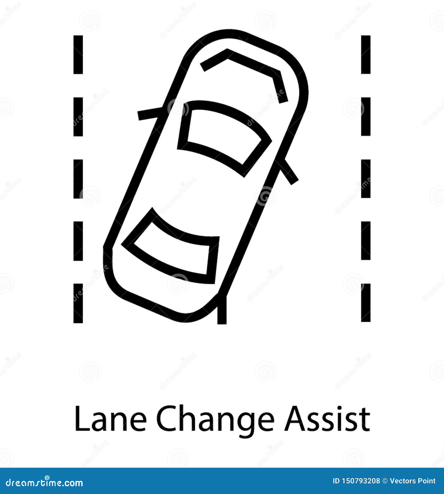 Lane Change Assist stock illustration. Illustration of calibration ...