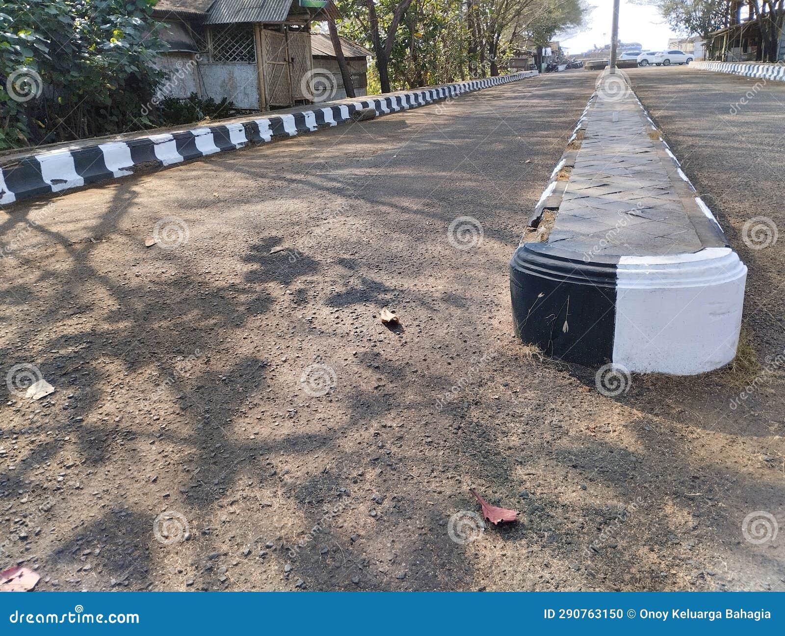 Lane Dividers with Concrete Materials Stock Photo - Image of floor ...