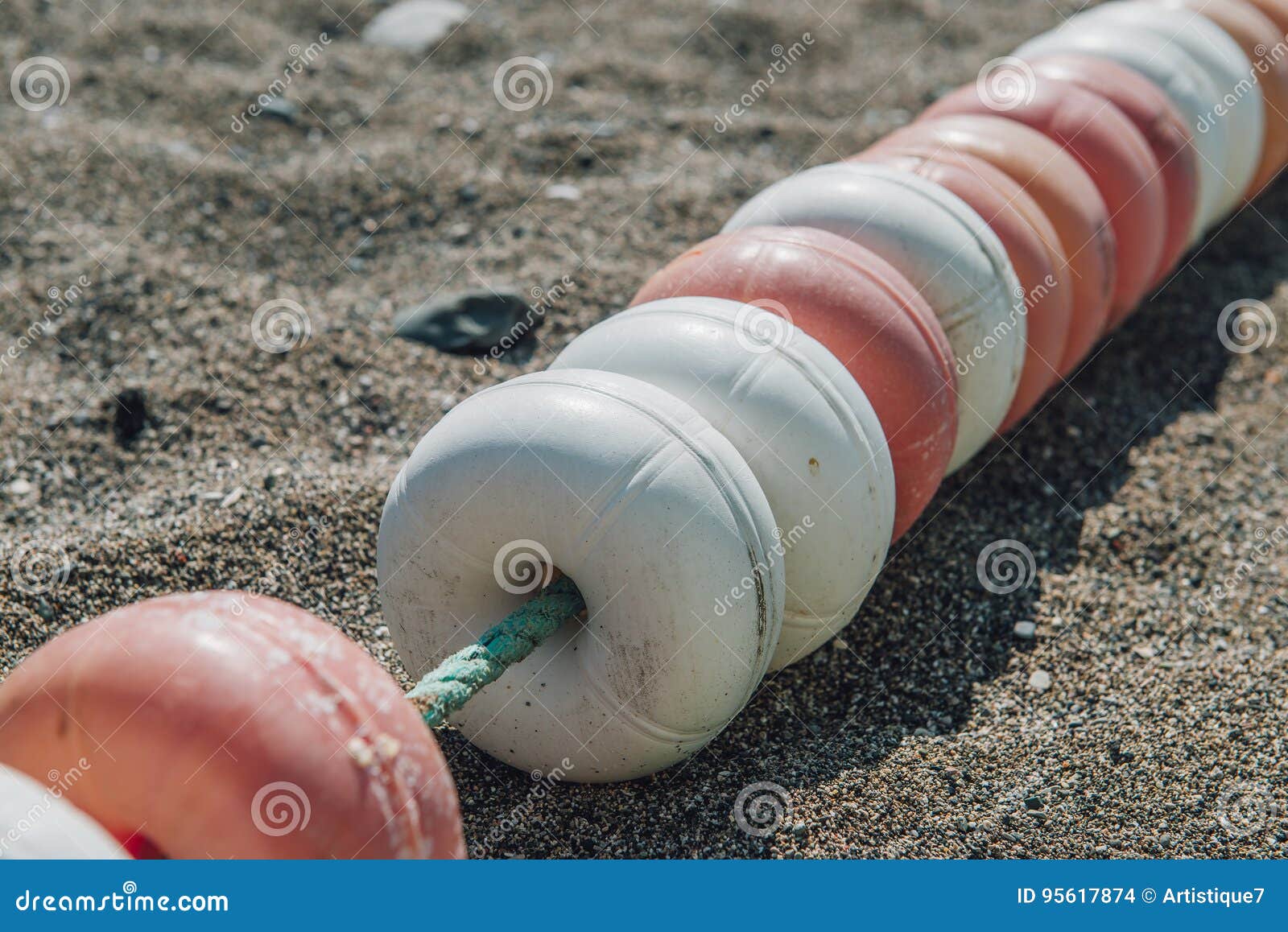 Lane Dividers Laying on the Beach Stock Photo - Image of item ...