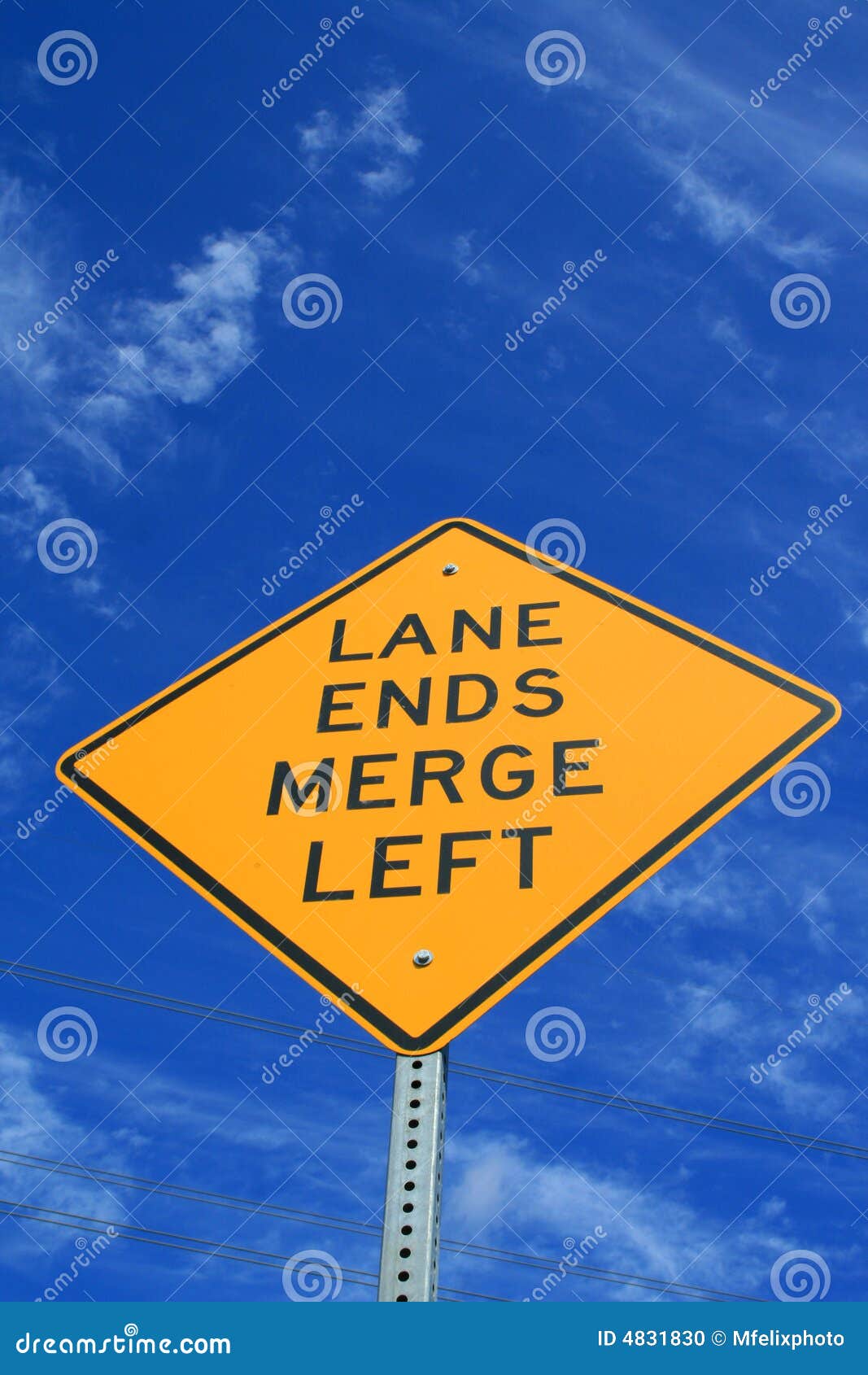 Lane Ends Road Sign stock photo. Image of halt, read, attention - 4831830
