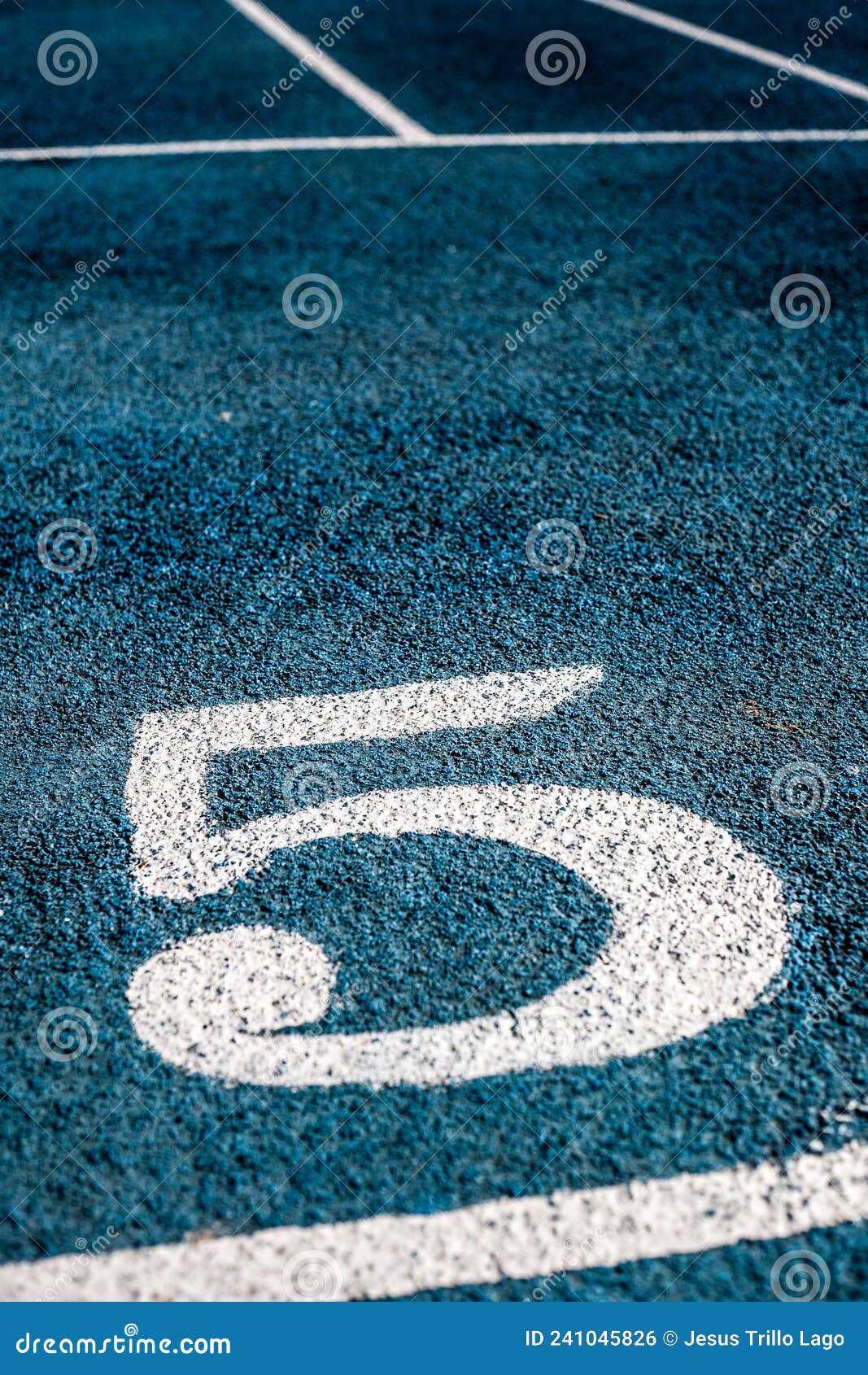 Lane Five on the Track Field,5, Five Number Stock Photo - Image of ...
