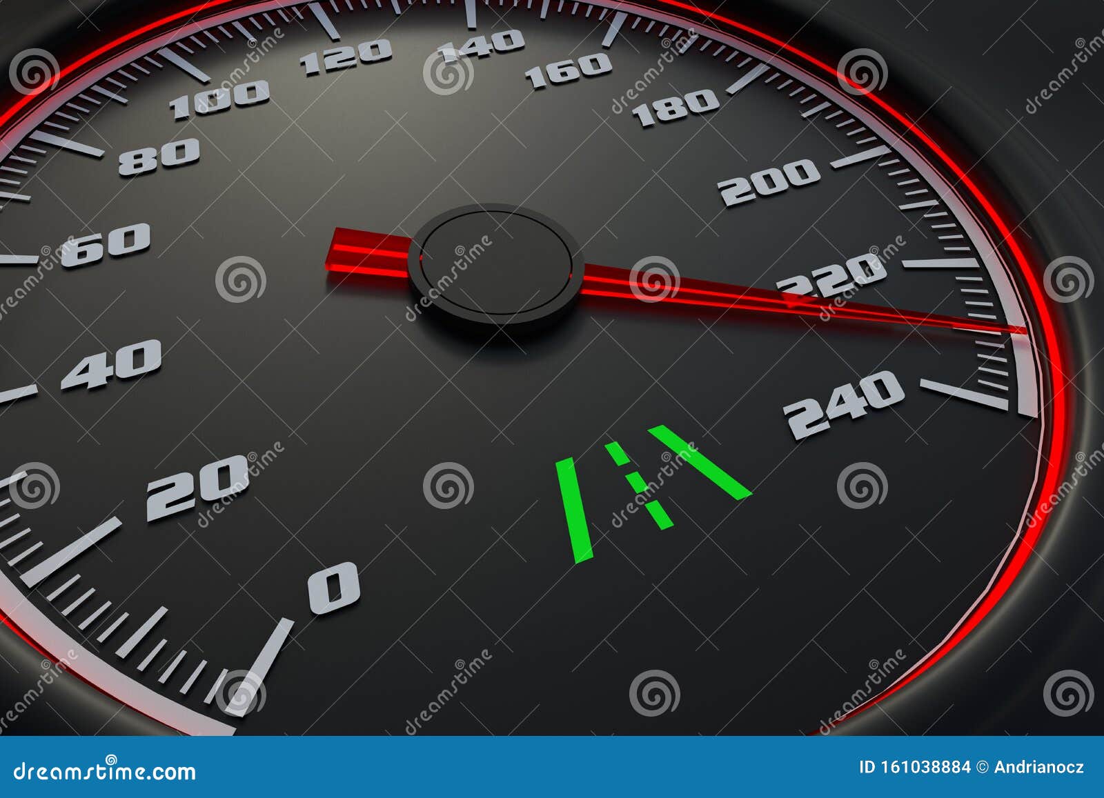 Lane Helpt Licht Op Het Dashboard Van De Auto Stock Illustratie ...
