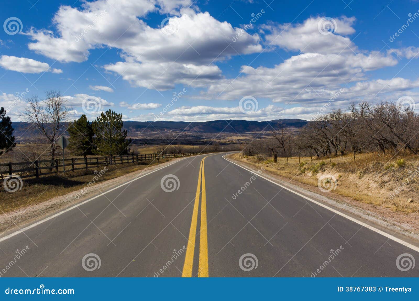 2 lane highway stock image. Image of trees, road, lines - 38767383