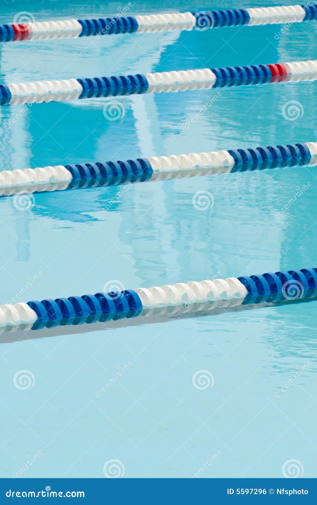 Lane Separators in Outdoor Swimming Pool Stock Photo - Image of float ...