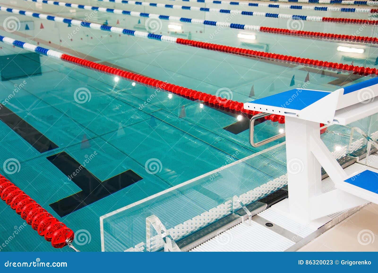 Lanes of a Competition Swimming Pool Stock Image - Image of swim ...