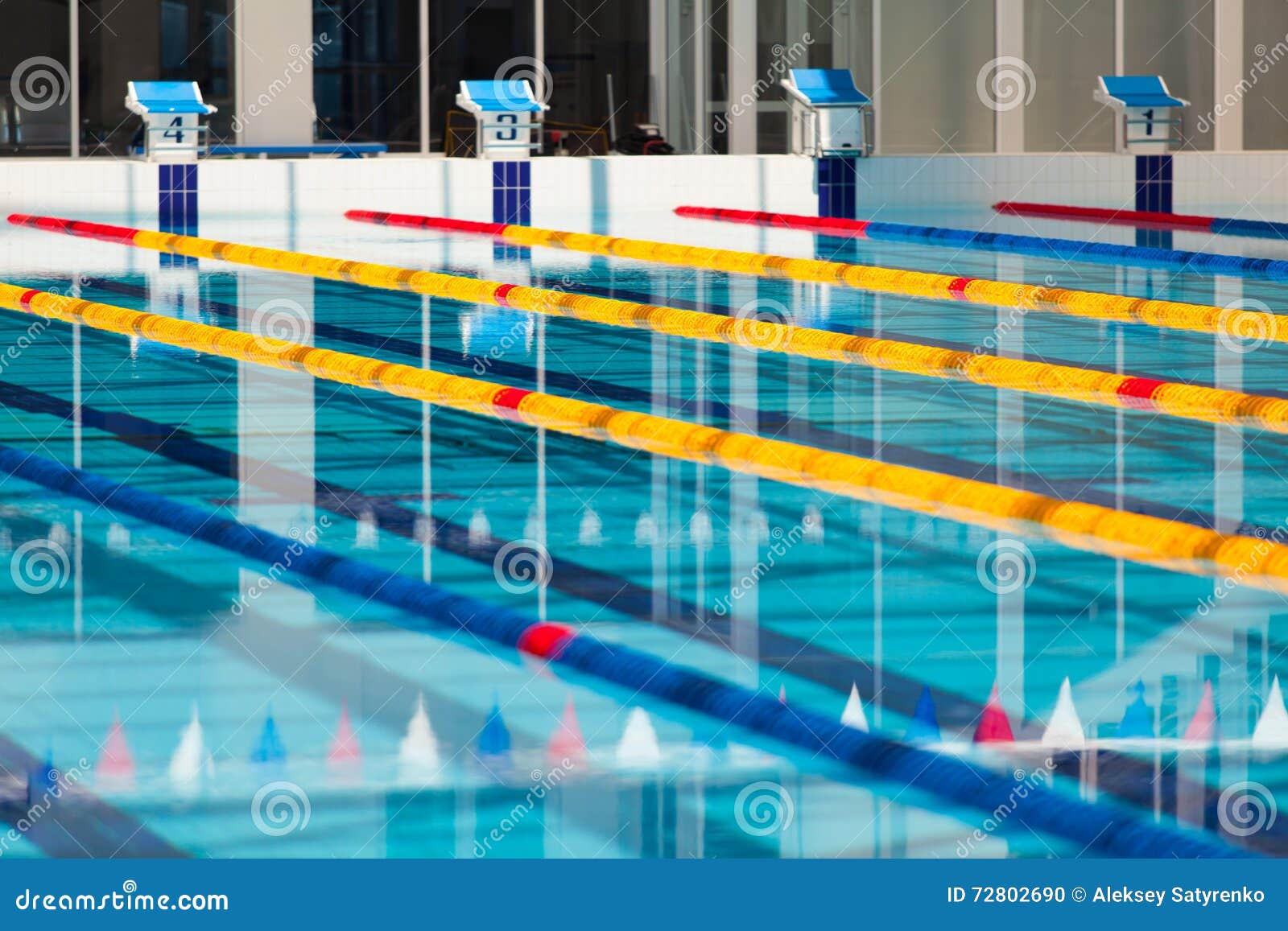 Lanes of a Competition Swimming Pool Stock Photo - Image of arena, lane ...
