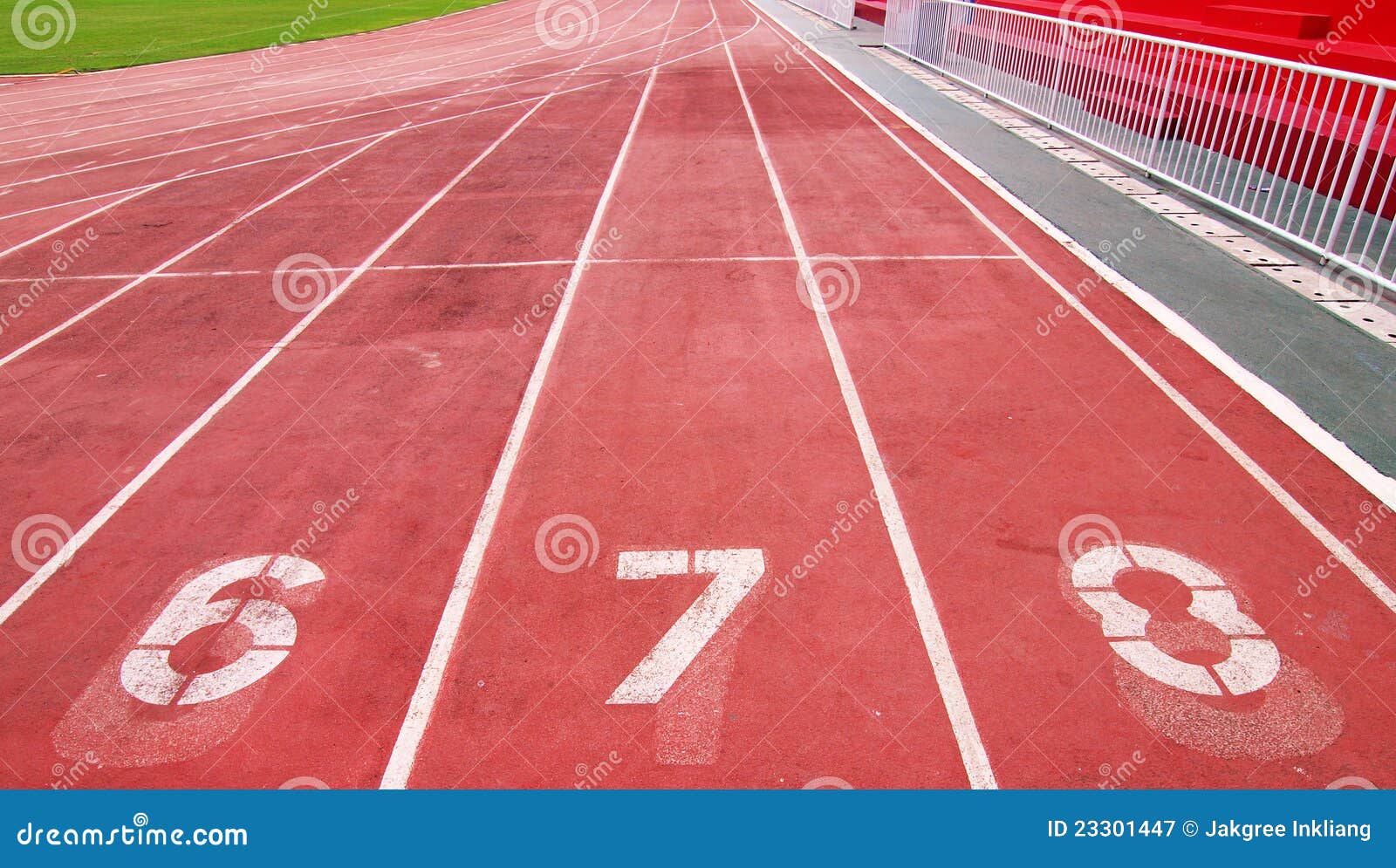 Lanes of a red race track stock image. Image of background - 23301447