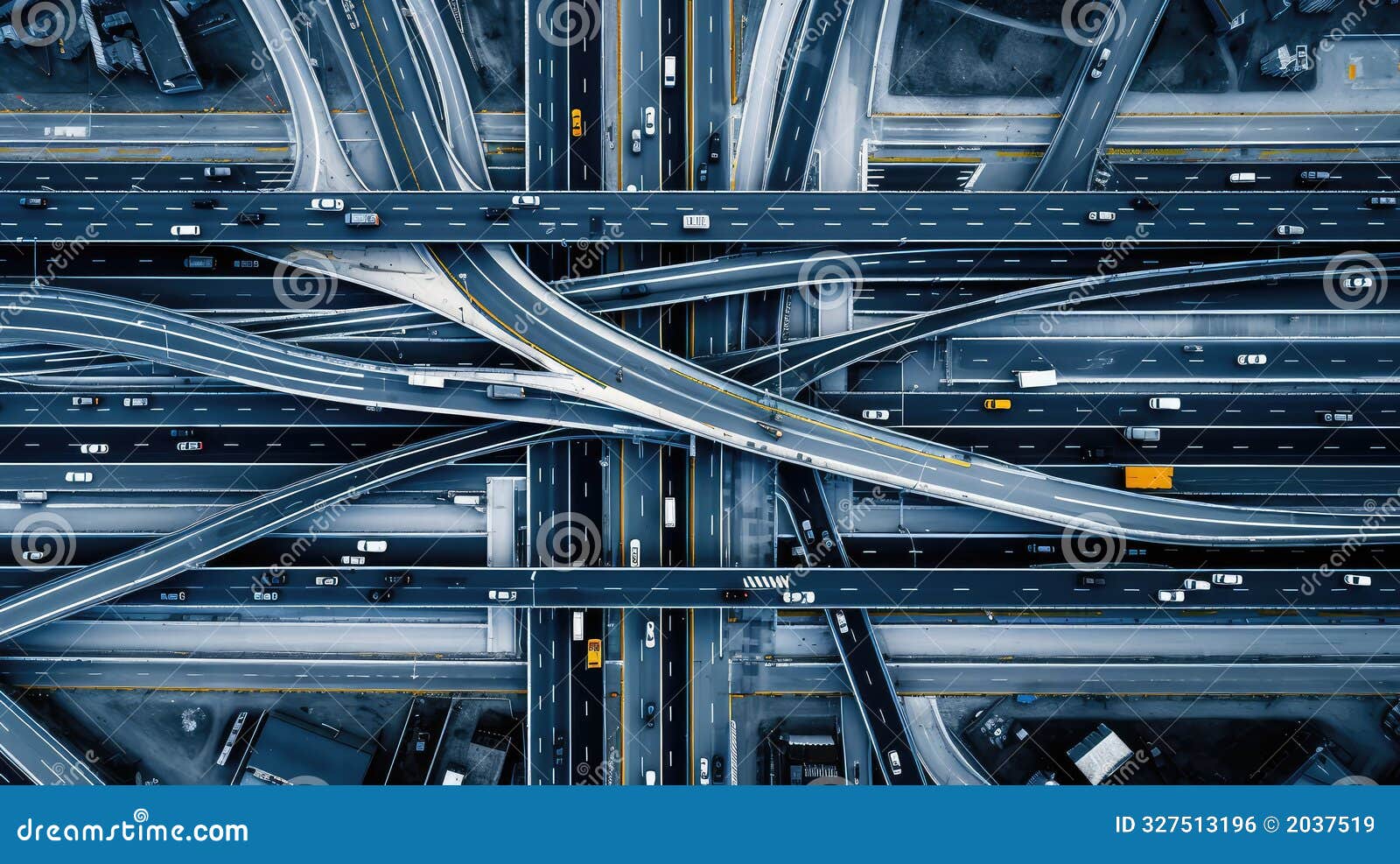 Lanes Road With Lots Of Markings Royalty-Free Illustration ...