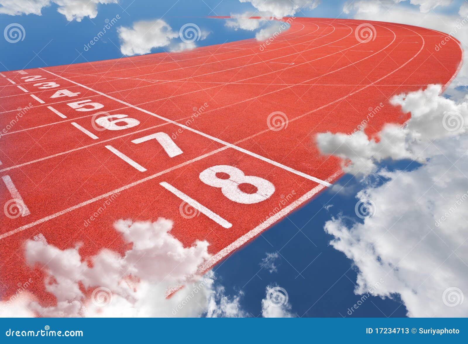 Lanes of running track stock image. Image of line, olympic - 17234713