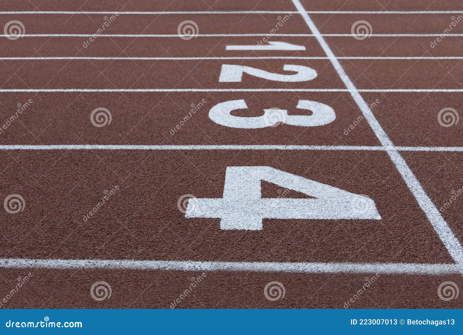 Lanes on a Running Track with Numbers Stock Image - Image of numbers ...