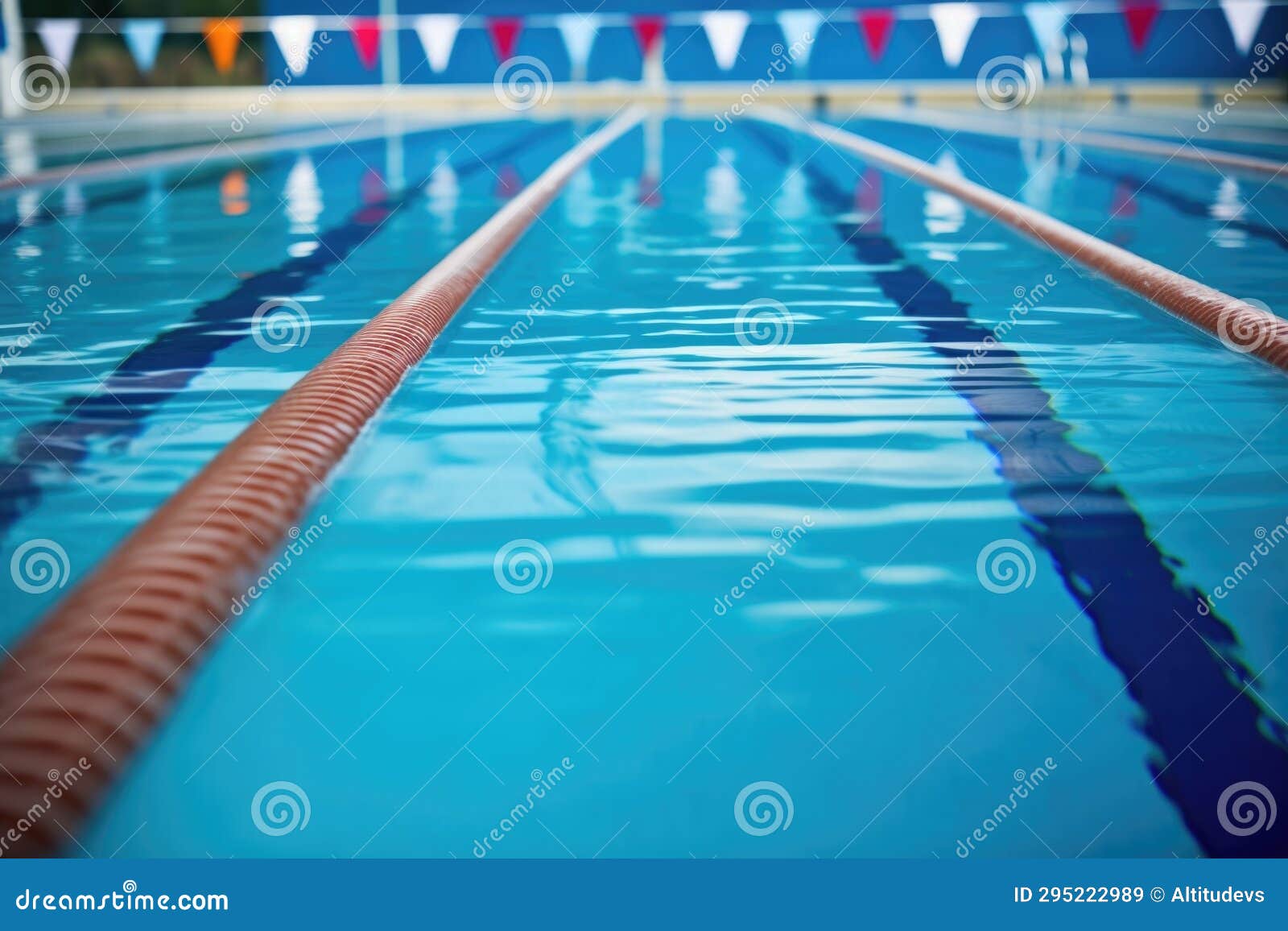 Lanes of a Swimming Pool Ready for Competition Stock Image - Image of ...