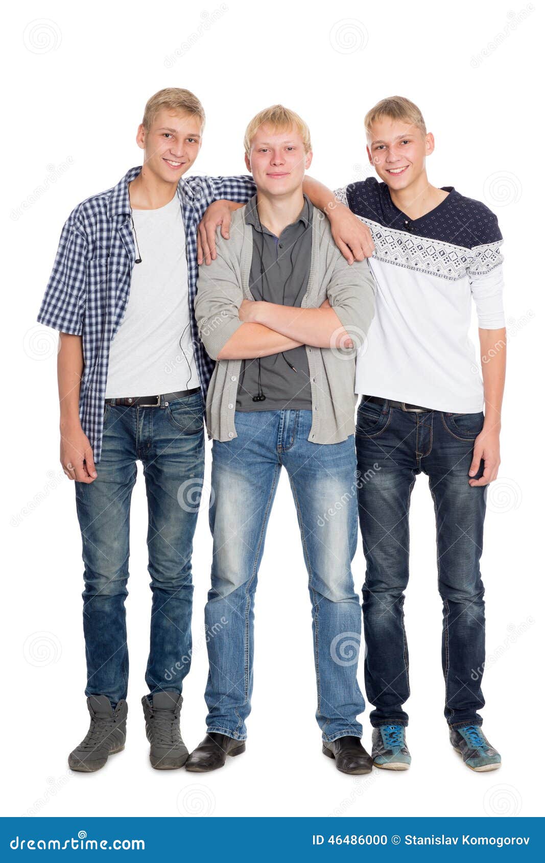 Lange Jonge Jongens in De Volledige Groei Stock Foto - Image of ...