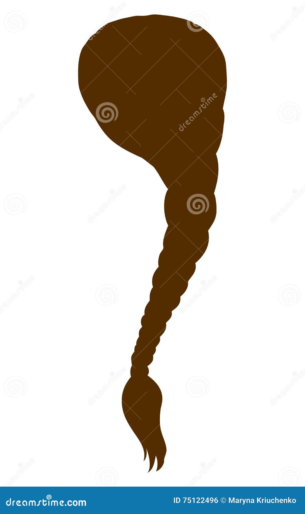 Lange Vlecht Vector Tekening Vector Illustratie - Illustration of ...