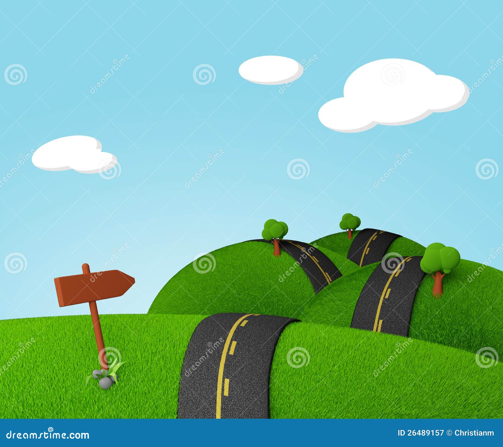 Langer Weg voran stock abbildung. Illustration von asphalt - 26489157