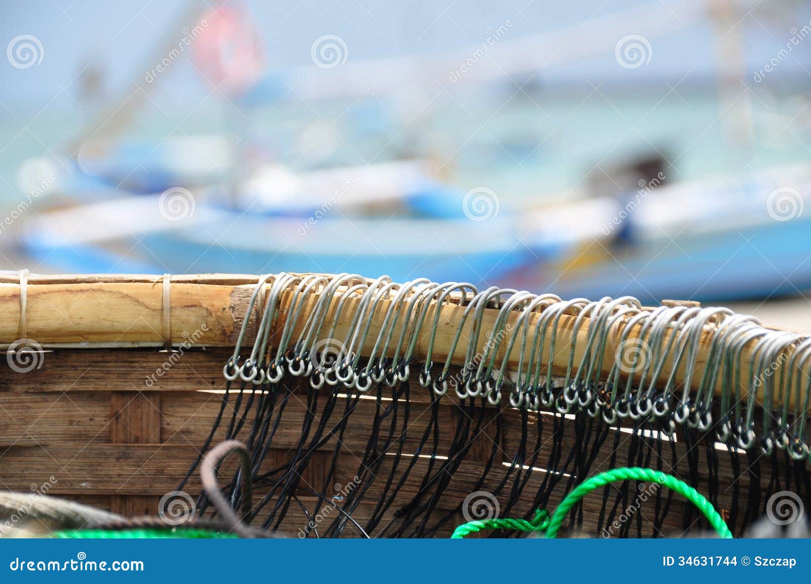 Langleinen-Fischerei-Haken stockfoto. Bild von bali, indonesien - 34631744