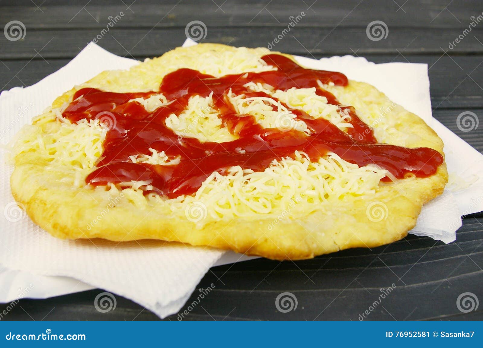 Langosh stock image. Image of langosh, cuisine, langosch - 76952581