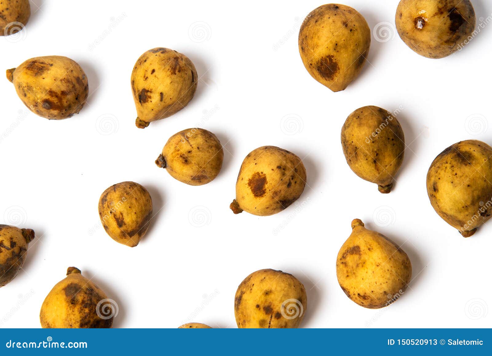 Langsat Tropical Fruit Isolated on White Stock Image - Image of tropic ...