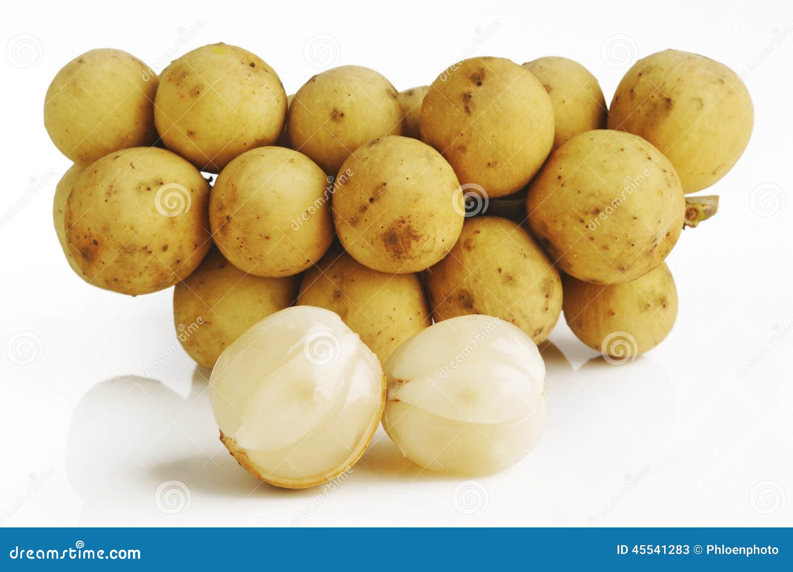 Langsat on white stock image. Image of asia, natural - 45541283