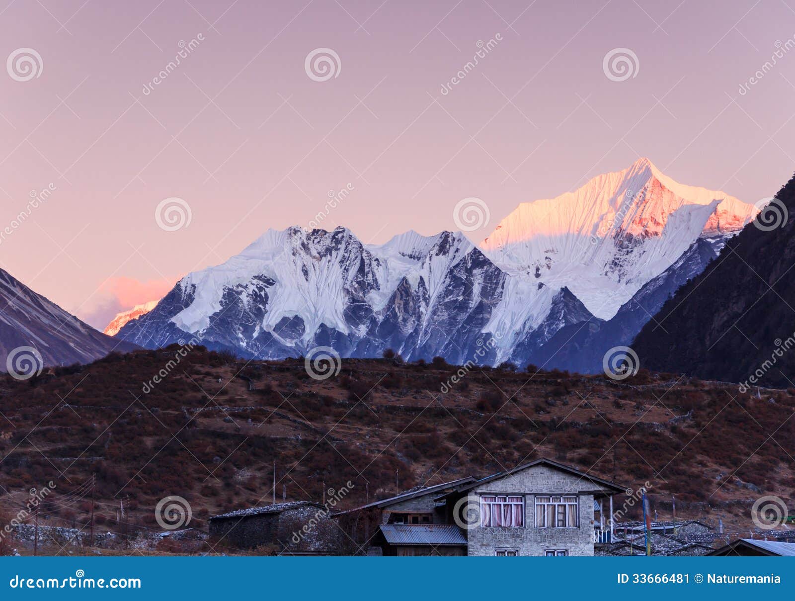 Langtang ,Nepal stock image. Image of gumba, mountain - 33666481