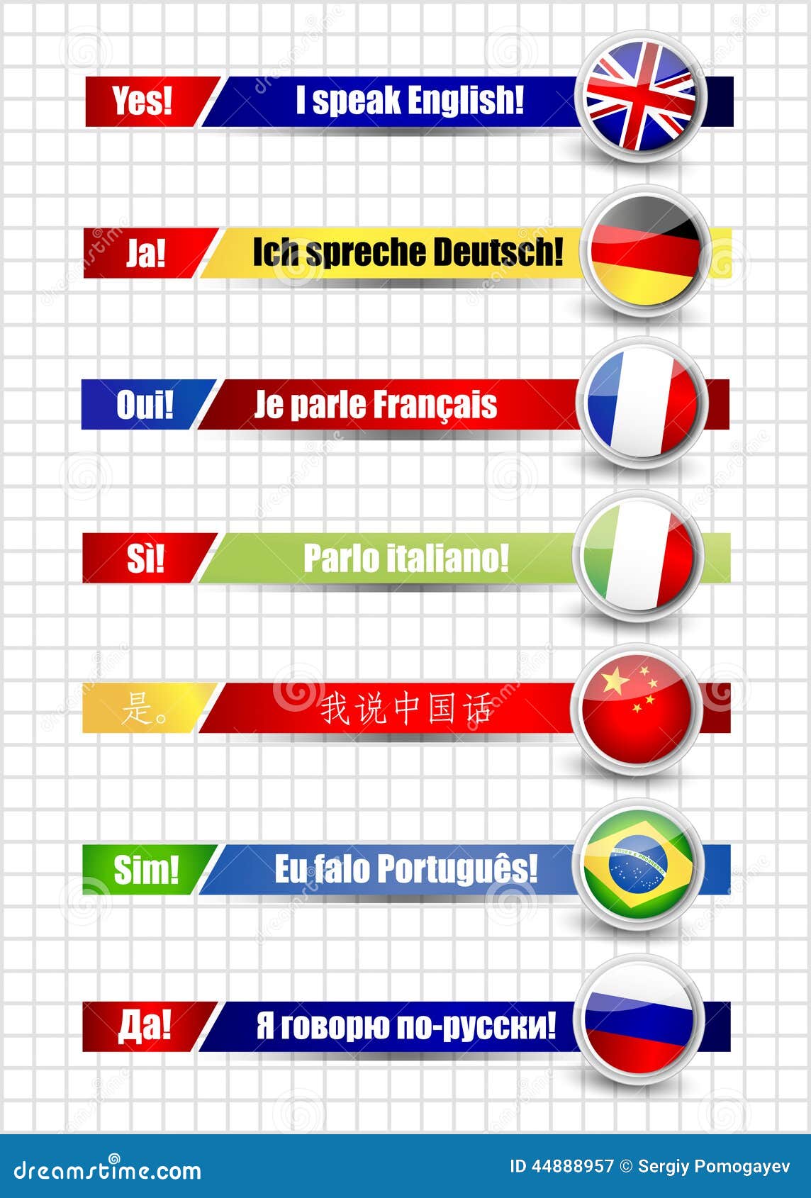 Language banners set stock illustration. Illustration of portugal ...