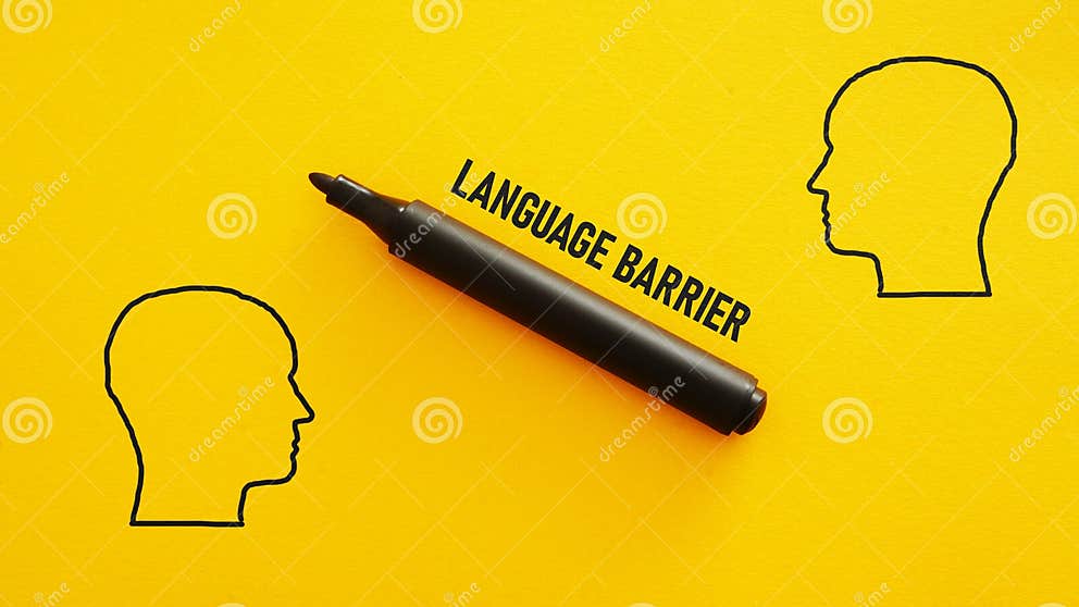 Language Barrier is Shown Using the Text Stock Photo - Image of ...