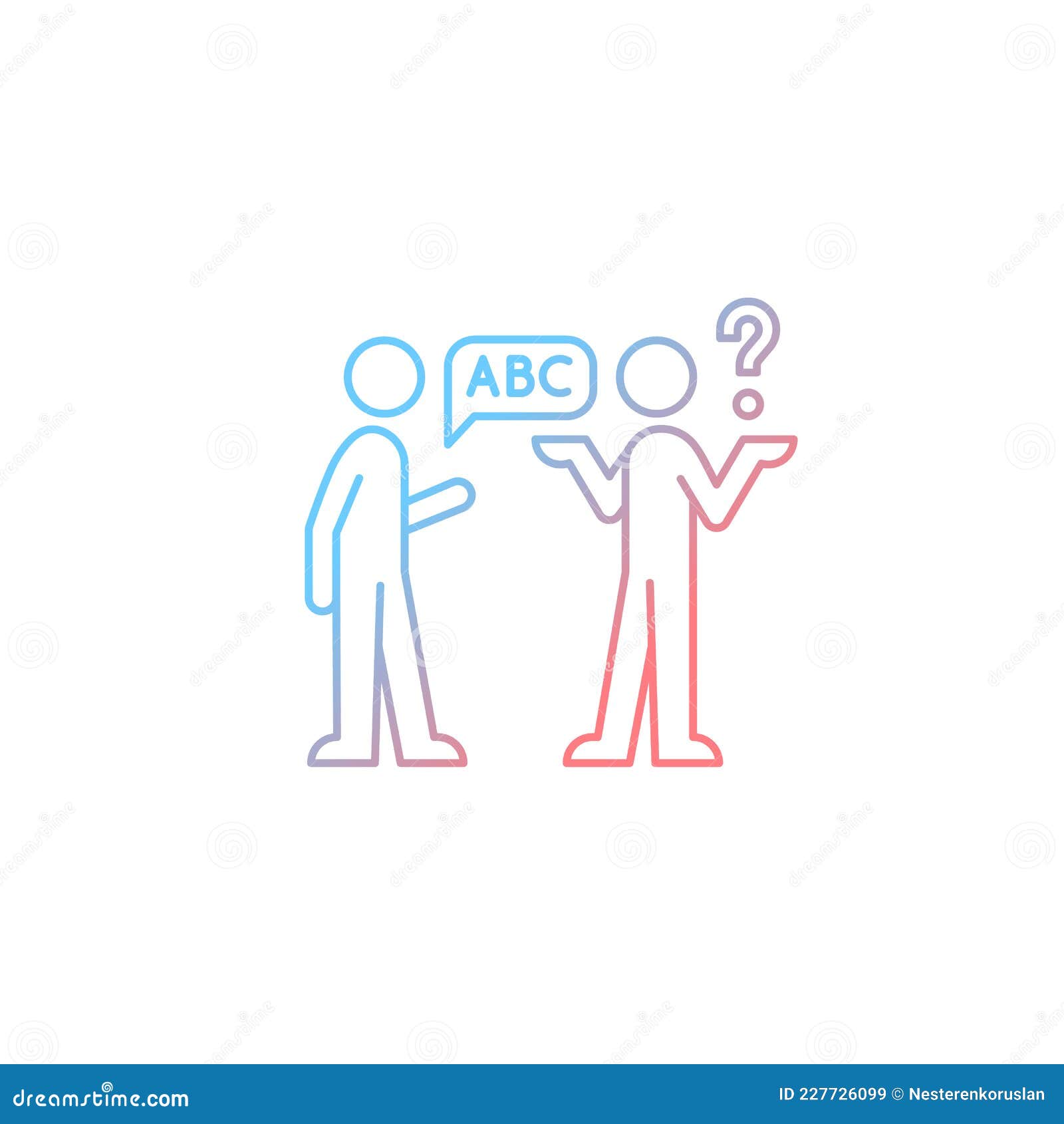 Language Barriers Gradient Linear Vector Icon Stock Vector ...