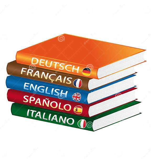 Language books stock vector. Illustration of brown, manual - 8510381
