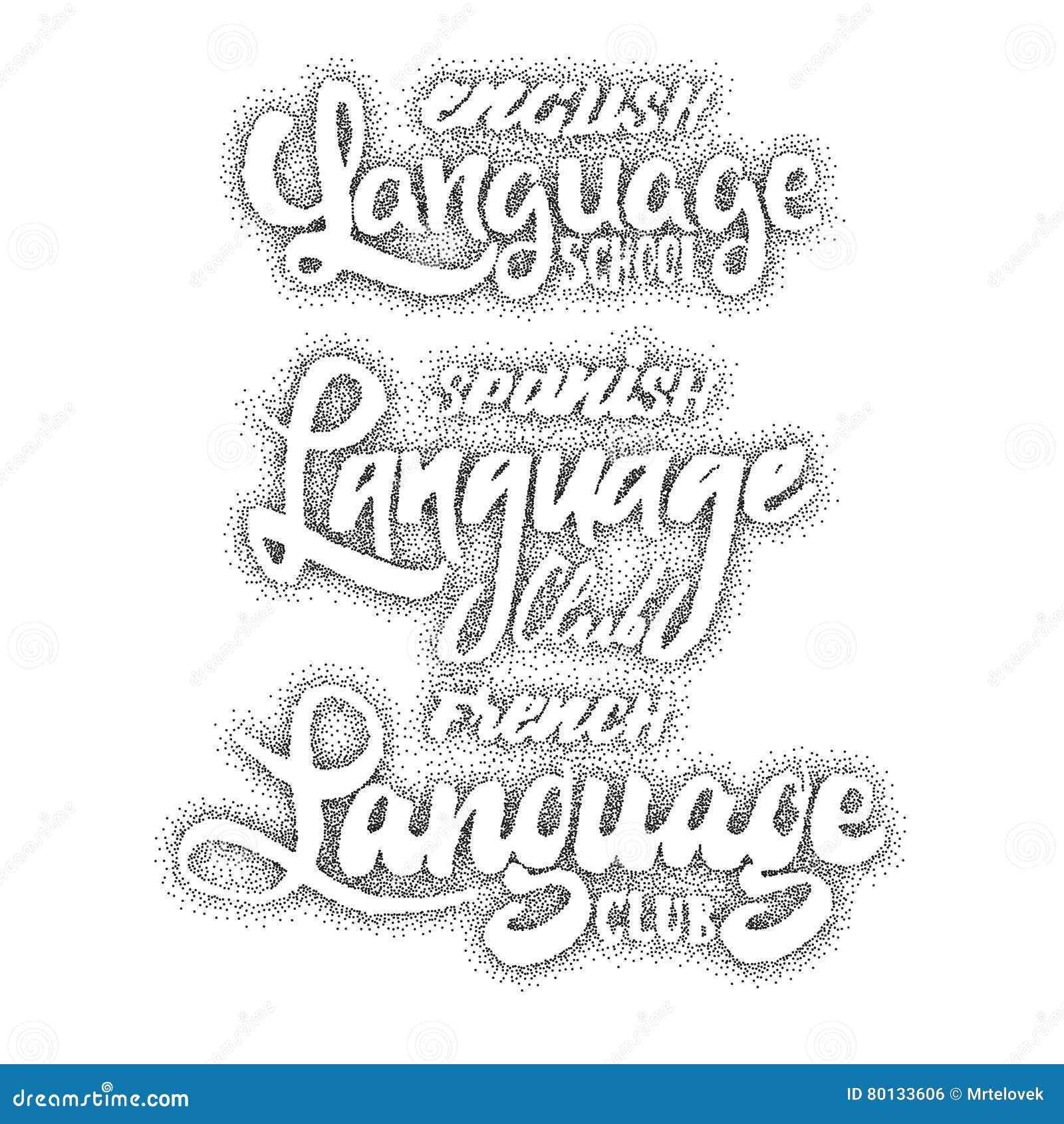 Language Club Badges And Labels Dotworking, Elements For Your Design ...