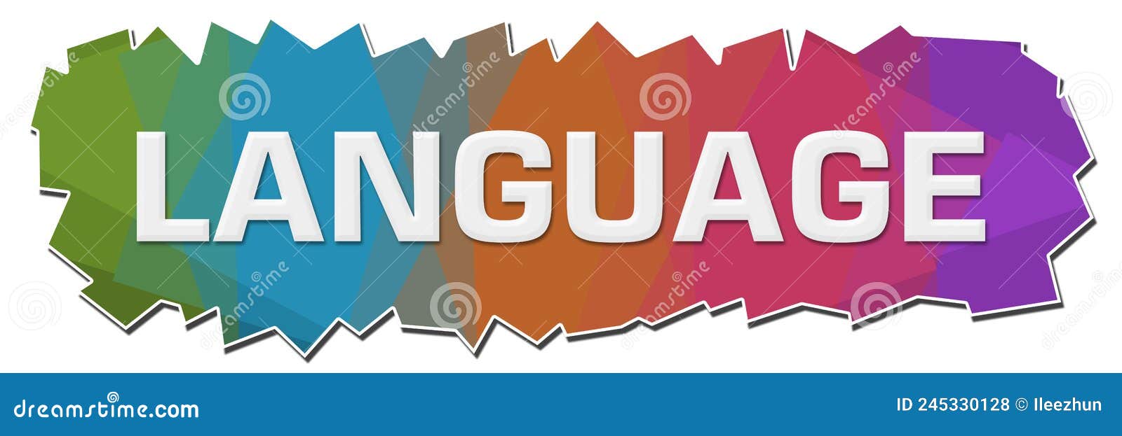 Language Colorful Background Cutout Horizontal Stock Illustration ...